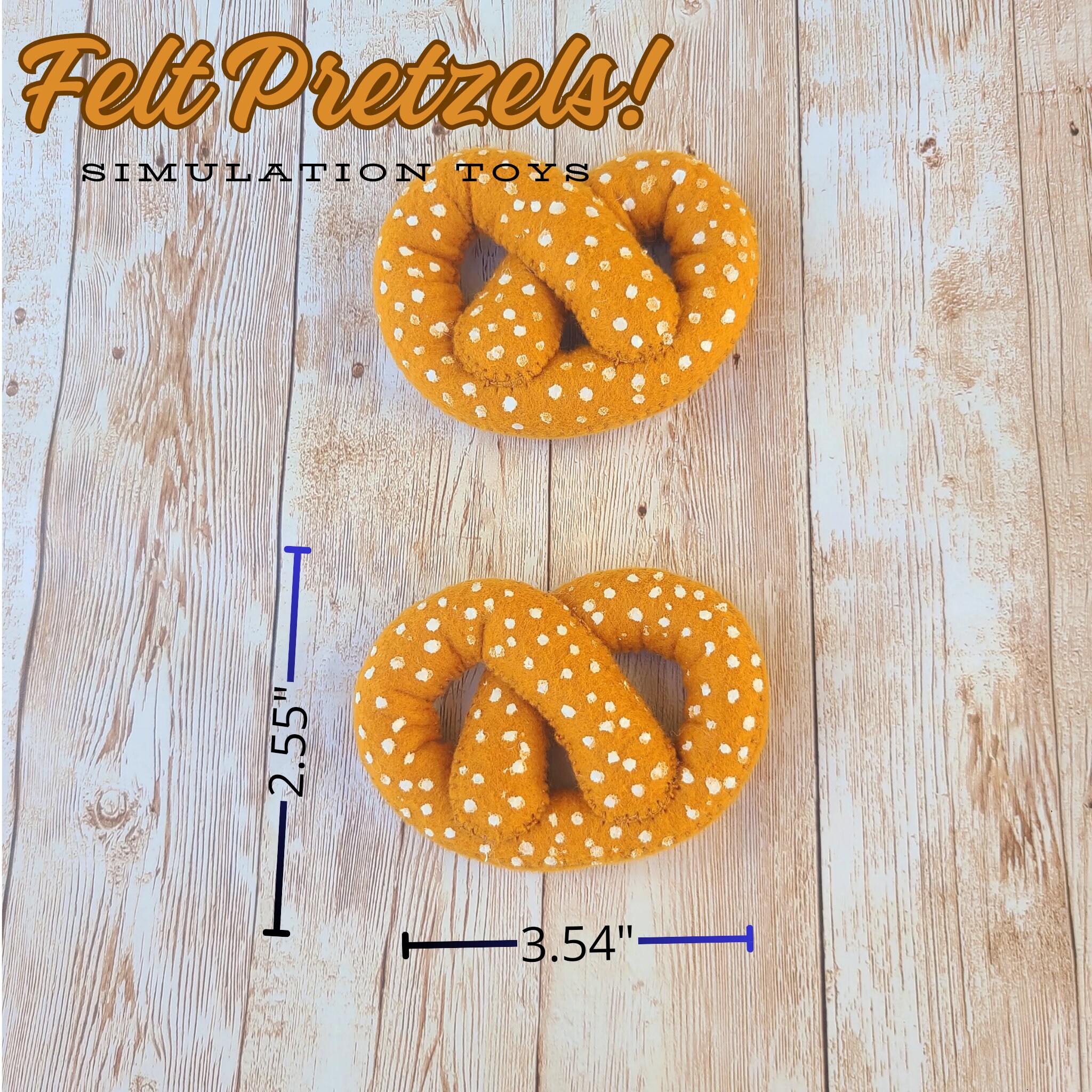 Felt Pretzel in Two Sizes, Simulation Toy, Educational Toys. - Etsy