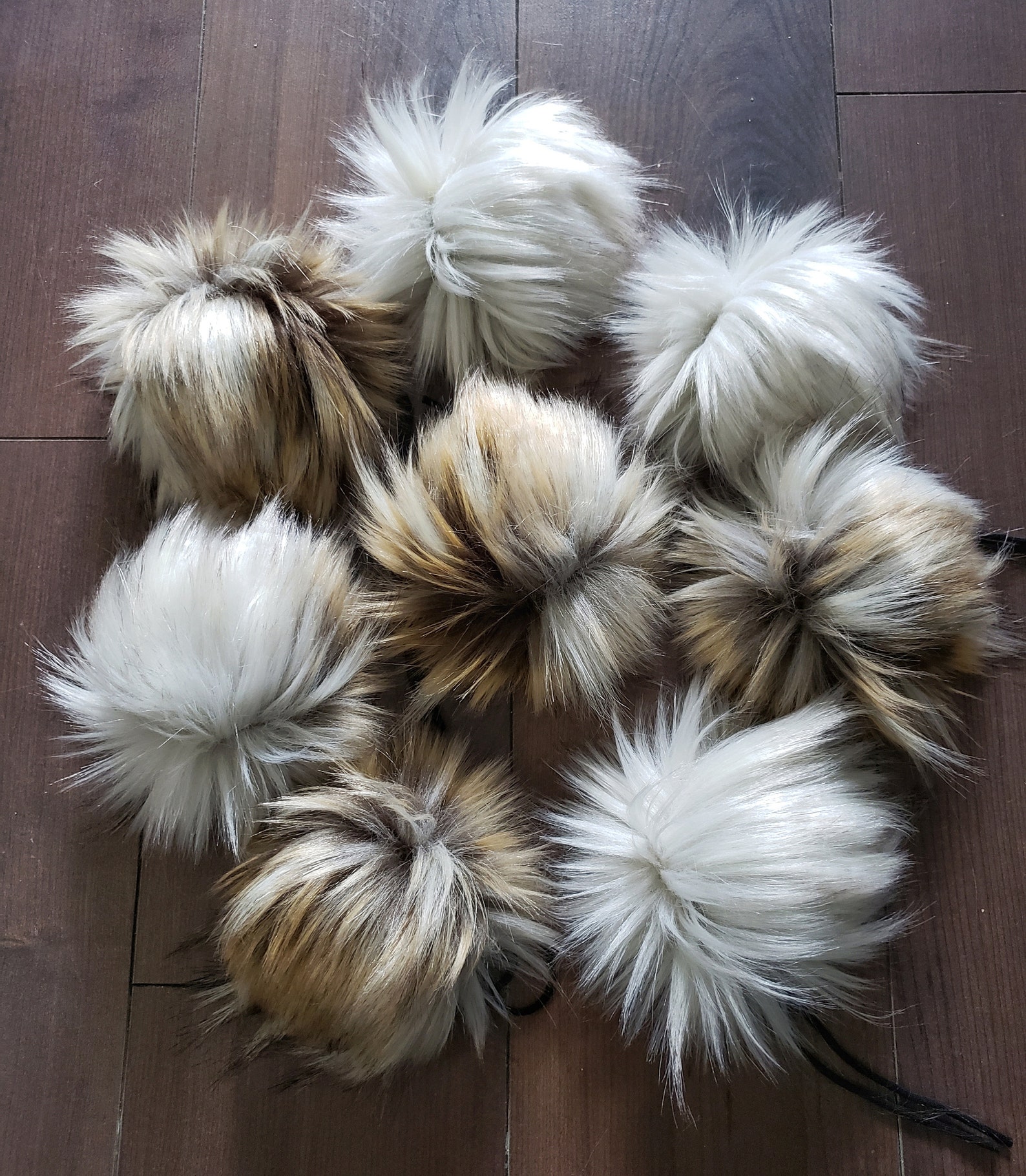 BULK ORDER - 10 POMS - Random Assortment // Faux Fur Pom Poms, Handmade ...