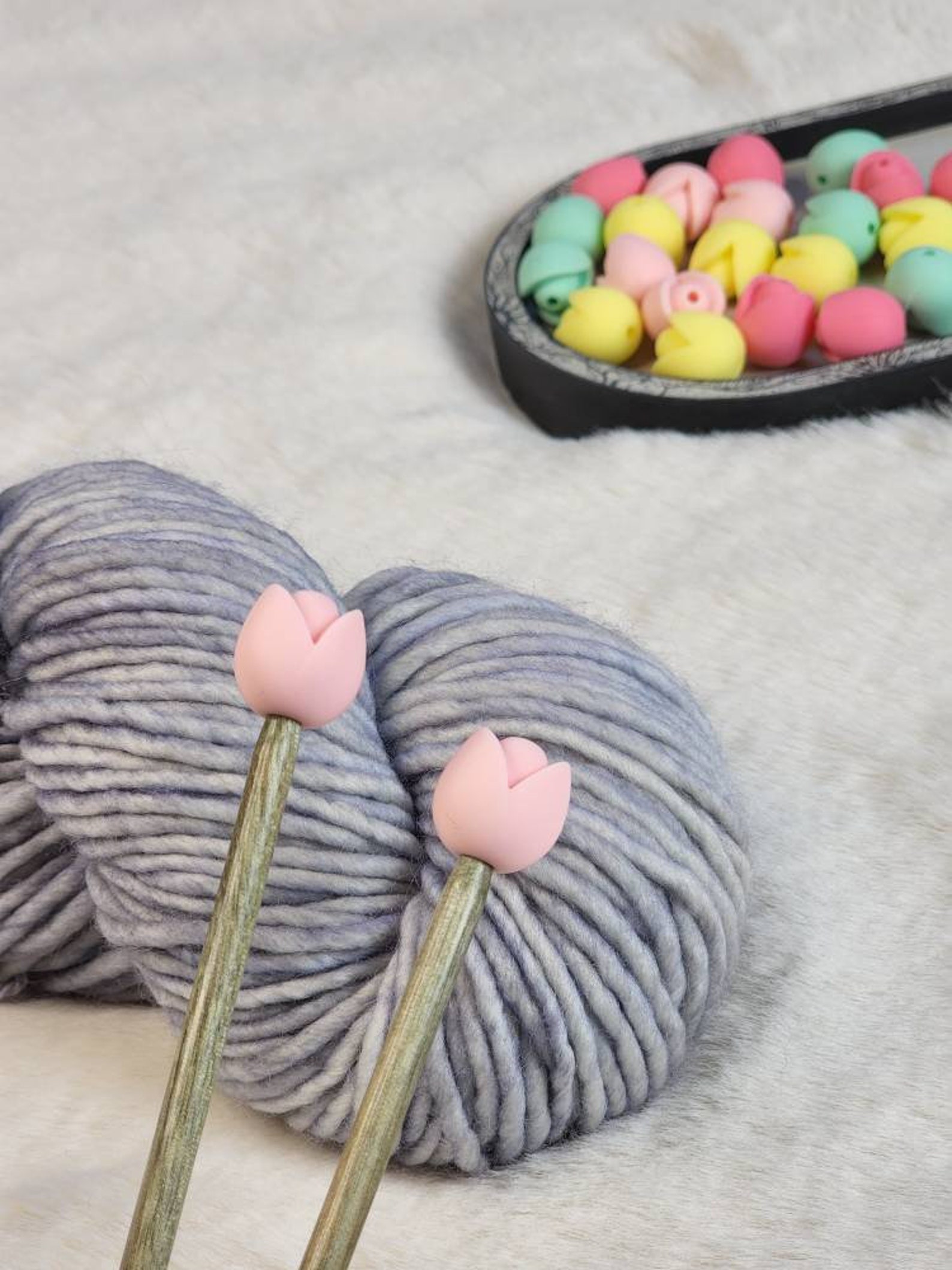 Tulip Stitch Stopper Set | Knitting Tool | Needle Stopper | Accessory ...