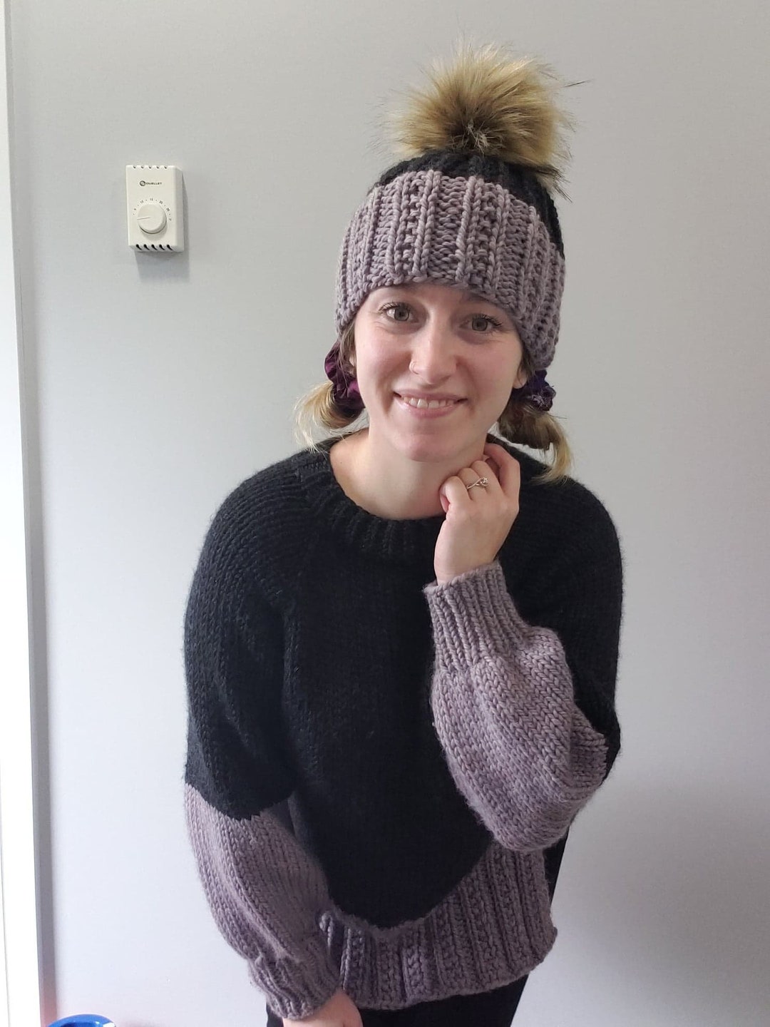 KNITTING PATTERN - the Lavender Dip Toque // Chunky Ribbed Knit Toque ...