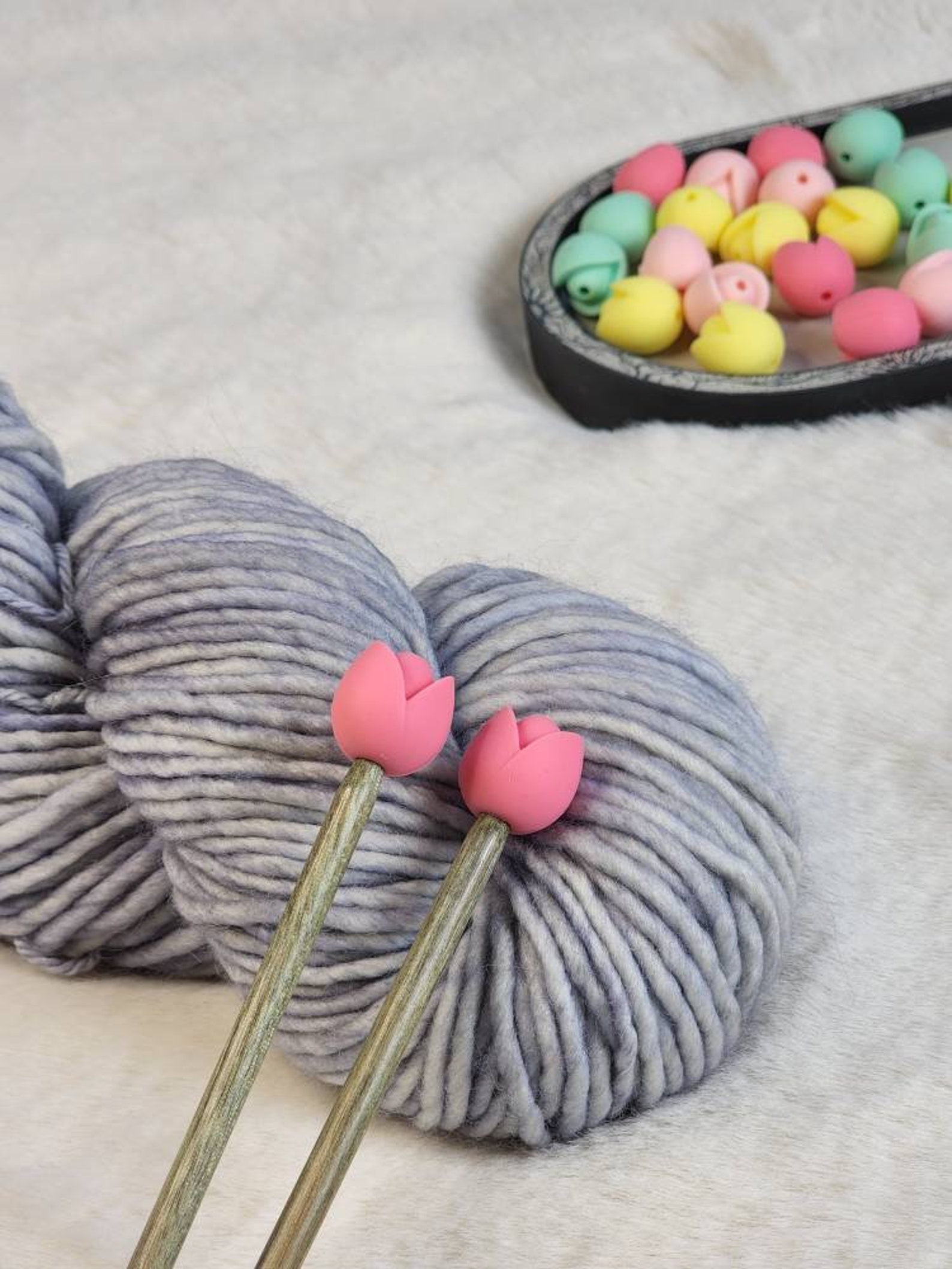 Tulip Stitch Stopper Set | Knitting Tool | Needle Stopper | Accessory ...