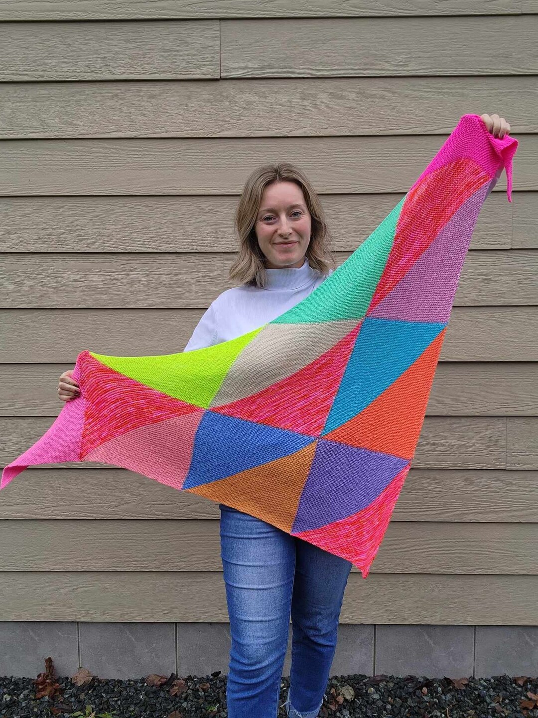 KNITTING PATTERN - the Barbie Box Shawl // Knit Shawl Pattern, Oversize ...