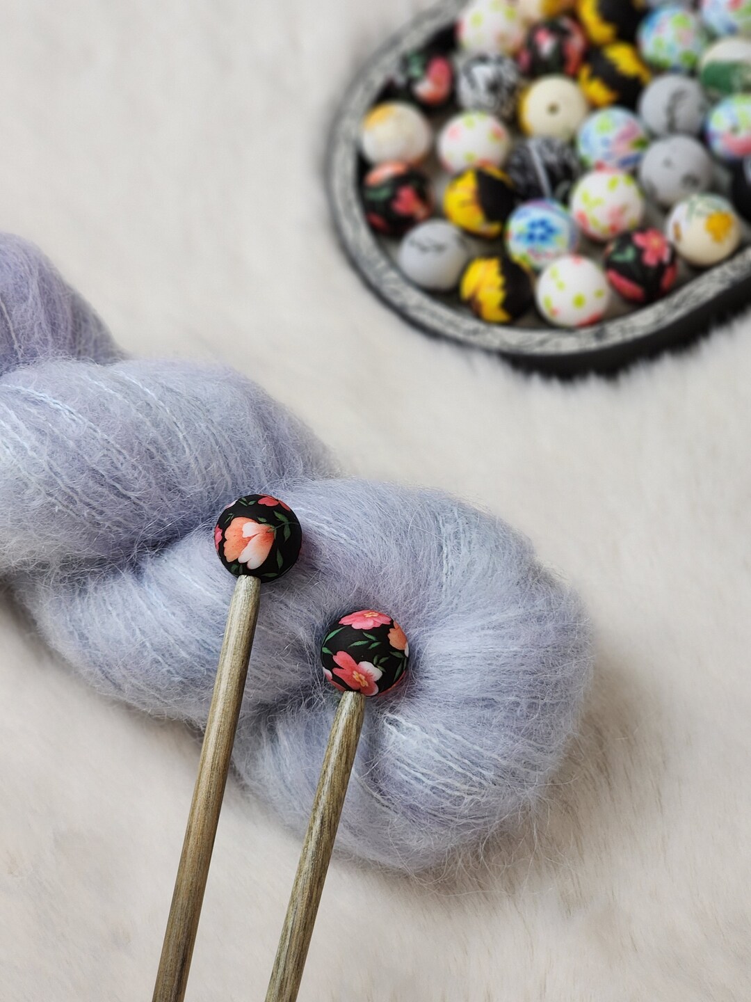 Floral/abstract Round Stitch Stopper Set | Knitting Tool | Needle ...