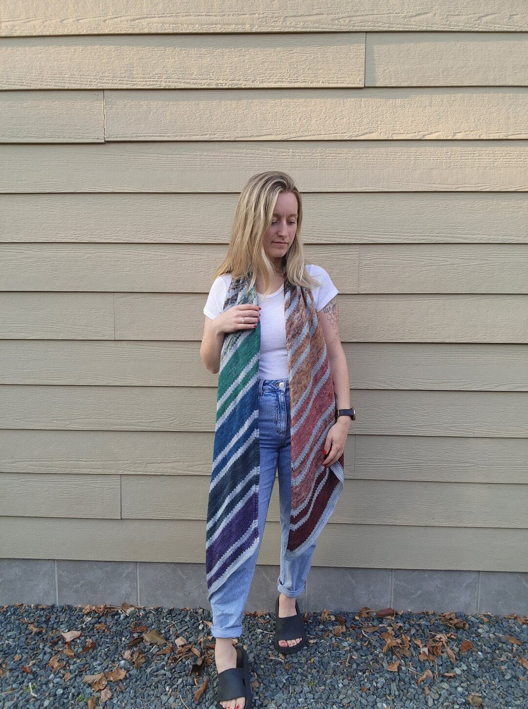 KNITTING PATTERN the Countdown Wrap // Knit Shawl Pattern, Oversize ...