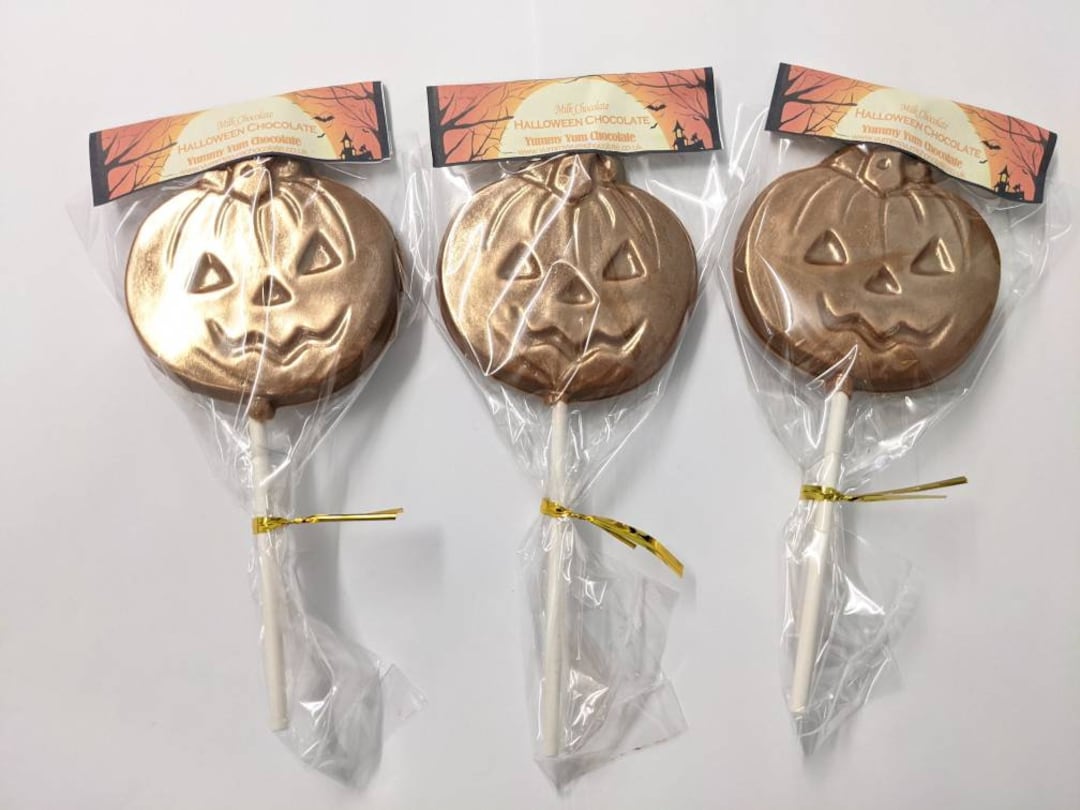 Pumpkin Lolly, Lollies, Lollipops, Halloween Treat, Chocolate, Spooky ...