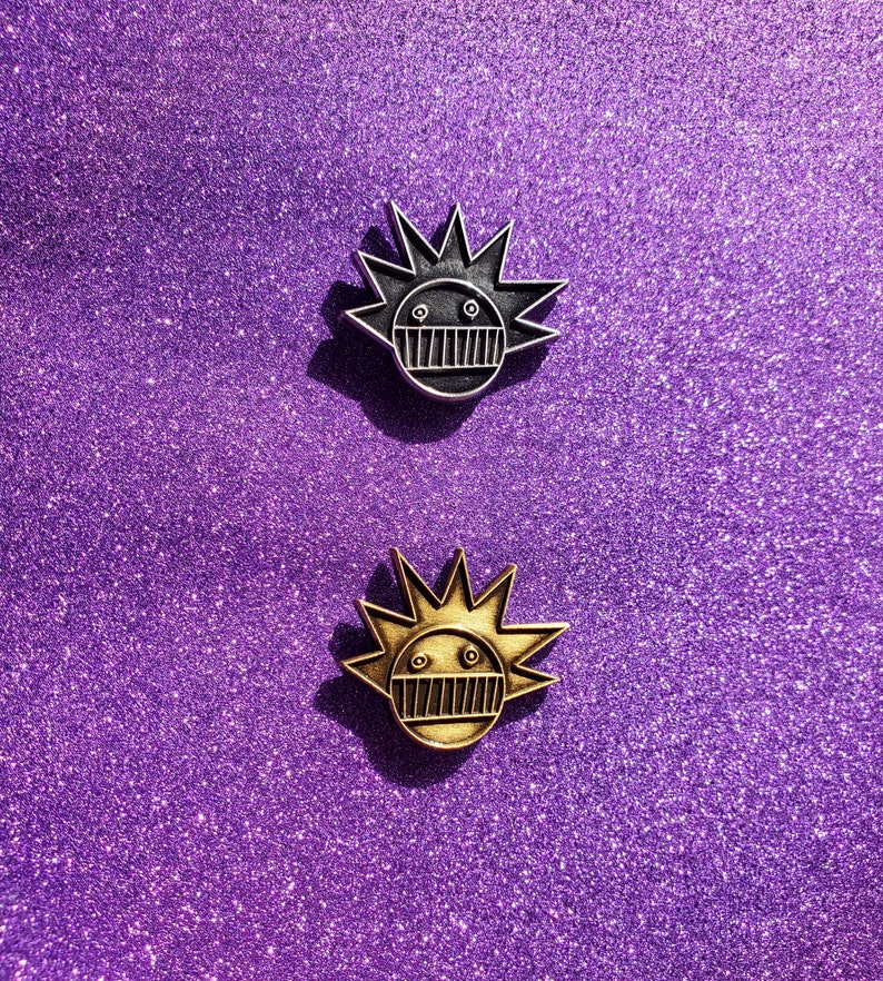 Ween Boognish Pin - Raw Antique Silver and Antique Gold - Etsy