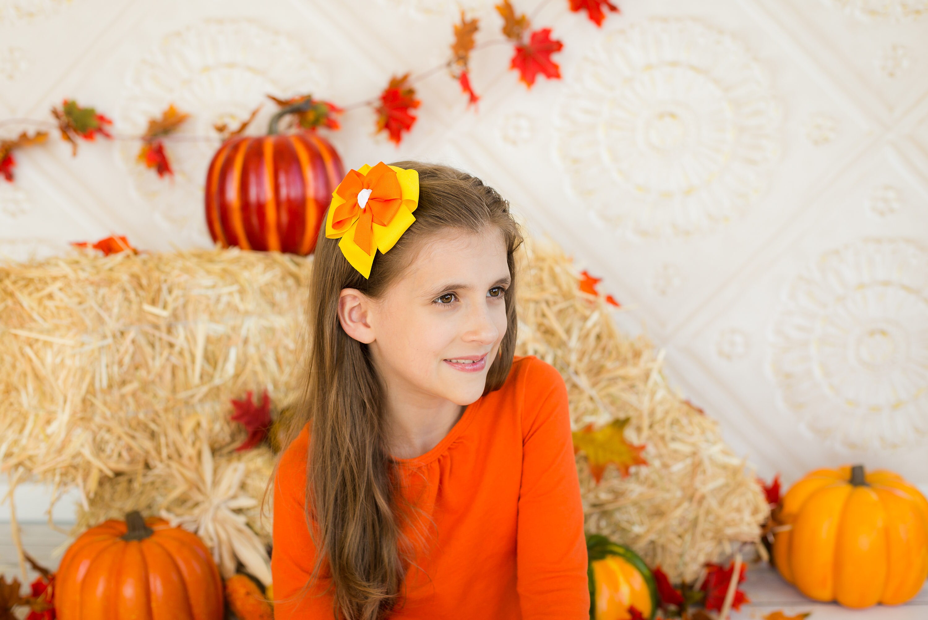 Candy Corn Hair Bow Candy Corn Hair Clip Halloween Hair - Etsy