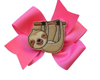 Sloth Hair Bow - Etsy