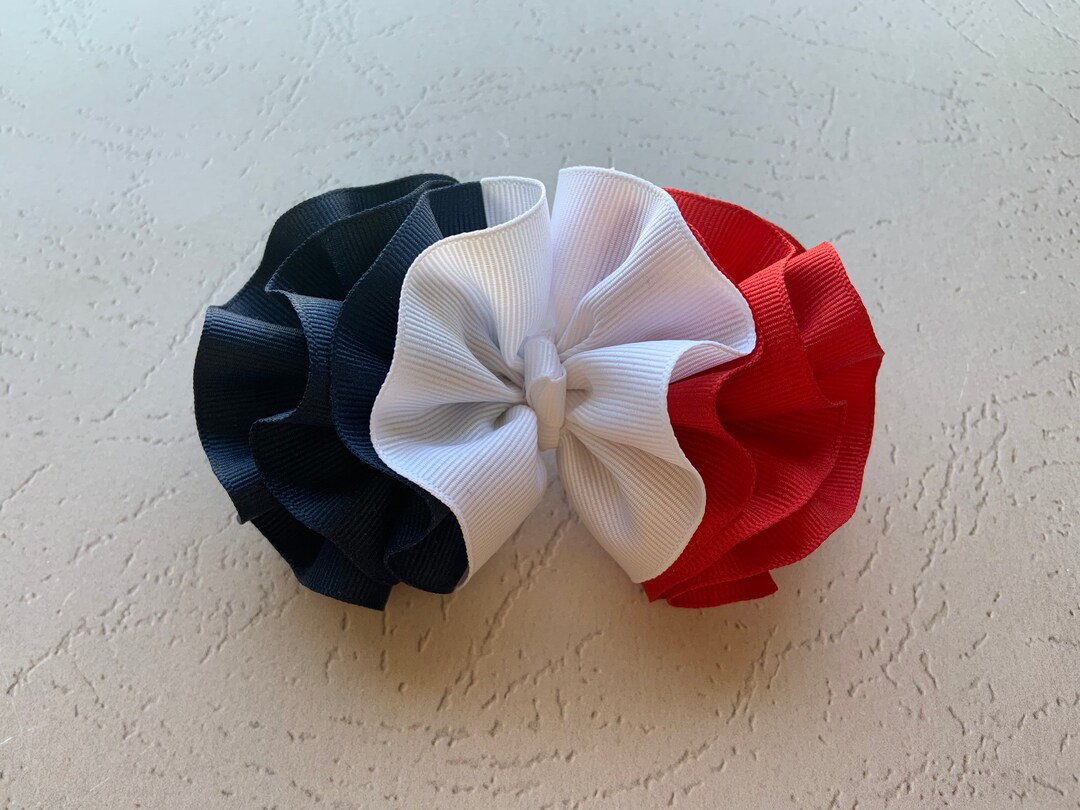 France Flag Hair Bow French Flag Hair Bow Clip - Etsy