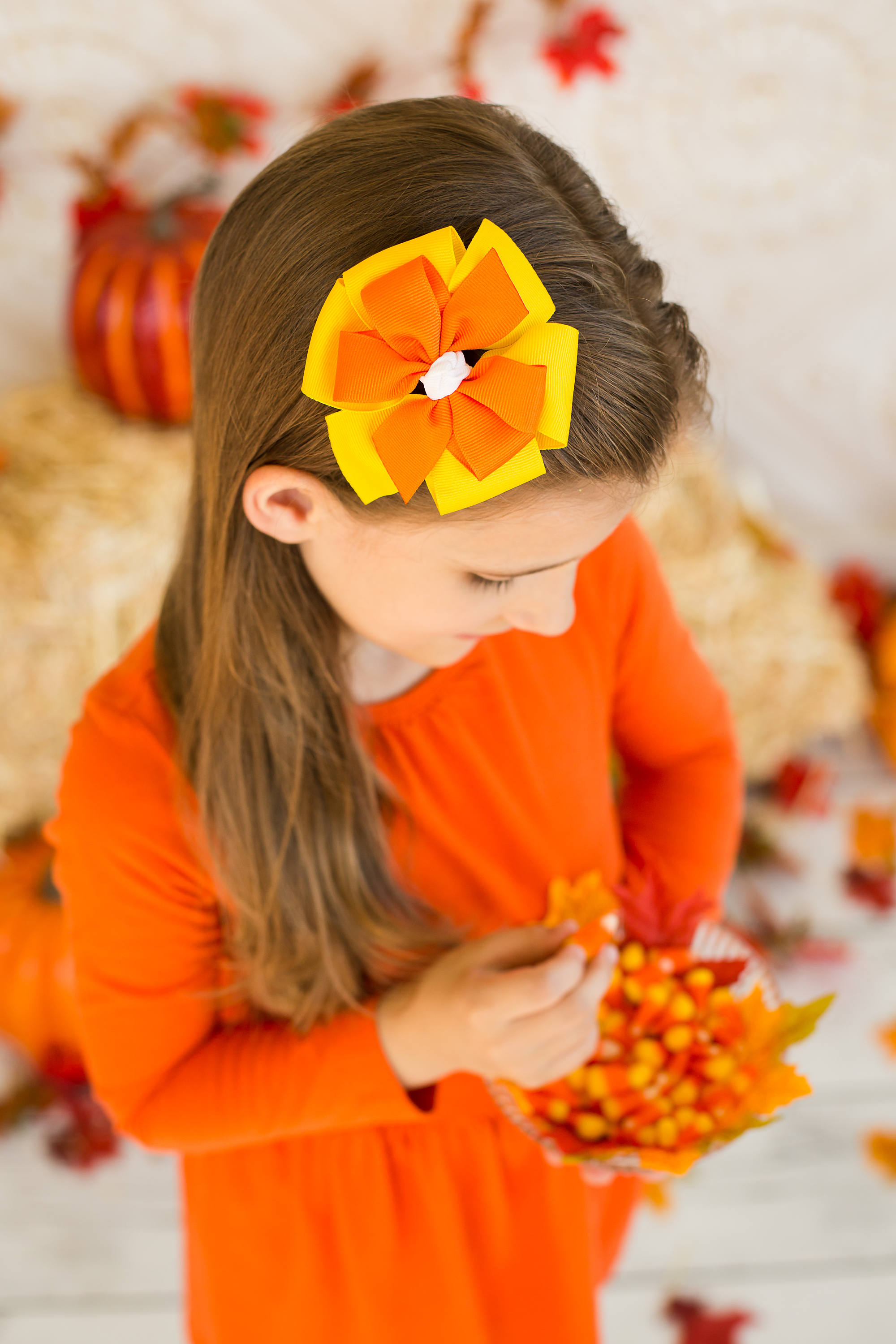 Candy Corn Hair Bow Candy Corn Hair Clip Halloween Hair - Etsy