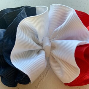 France Flag Hair Bow French Flag Hair Bow Clip - Etsy