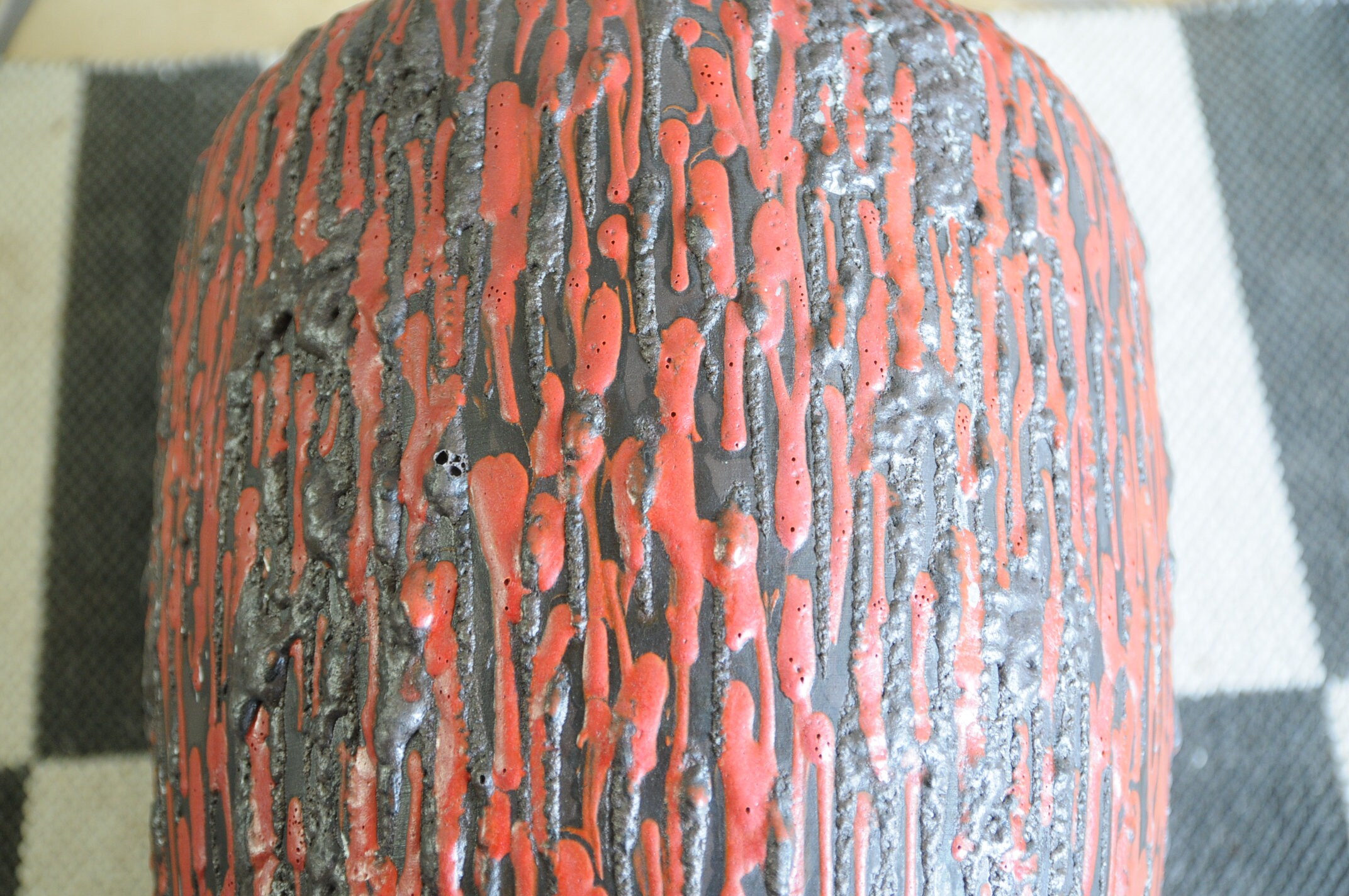 Vintage Floor Vase by CERAMANO With Ruby Decor by Hans Welling - Etsy