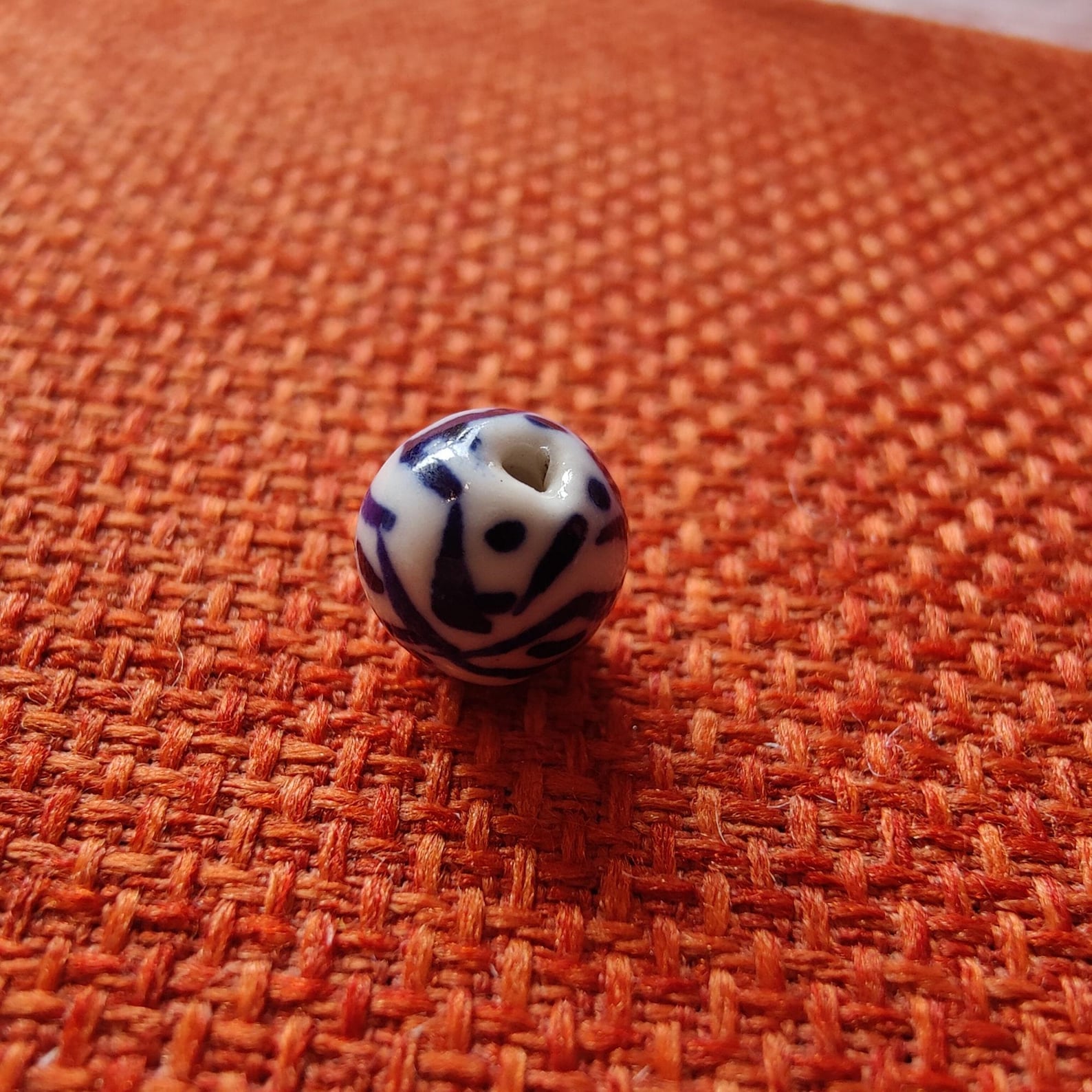 Beads in Delft Blue Ceramic Handmade Wooden Shoe, Cylinder or Round ...