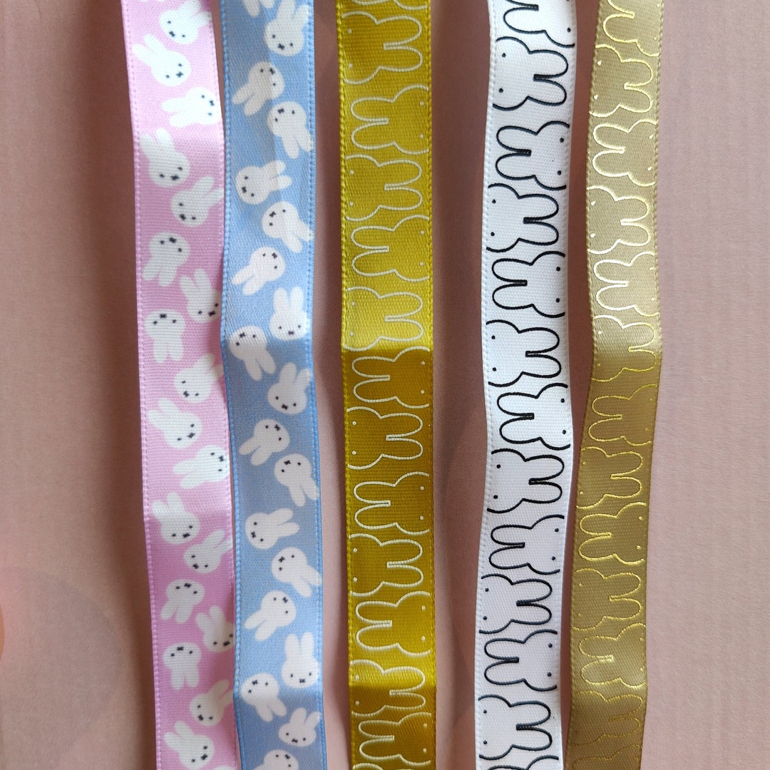 Miffy Gift Ribbon in Gold, Brown, Pink, Blue and White per Meter - Etsy