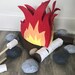 Campfire Pit Felt Fire Pit Toy - Kids Play Roasting Marshmellows ...