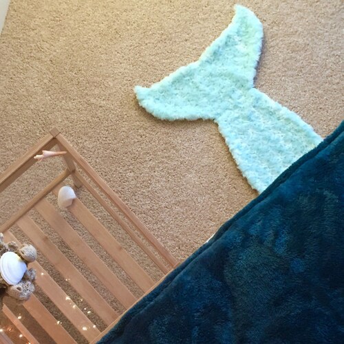 Mermaid Decor Rug Tail Under the Sea Bedroom Beach House | Etsy