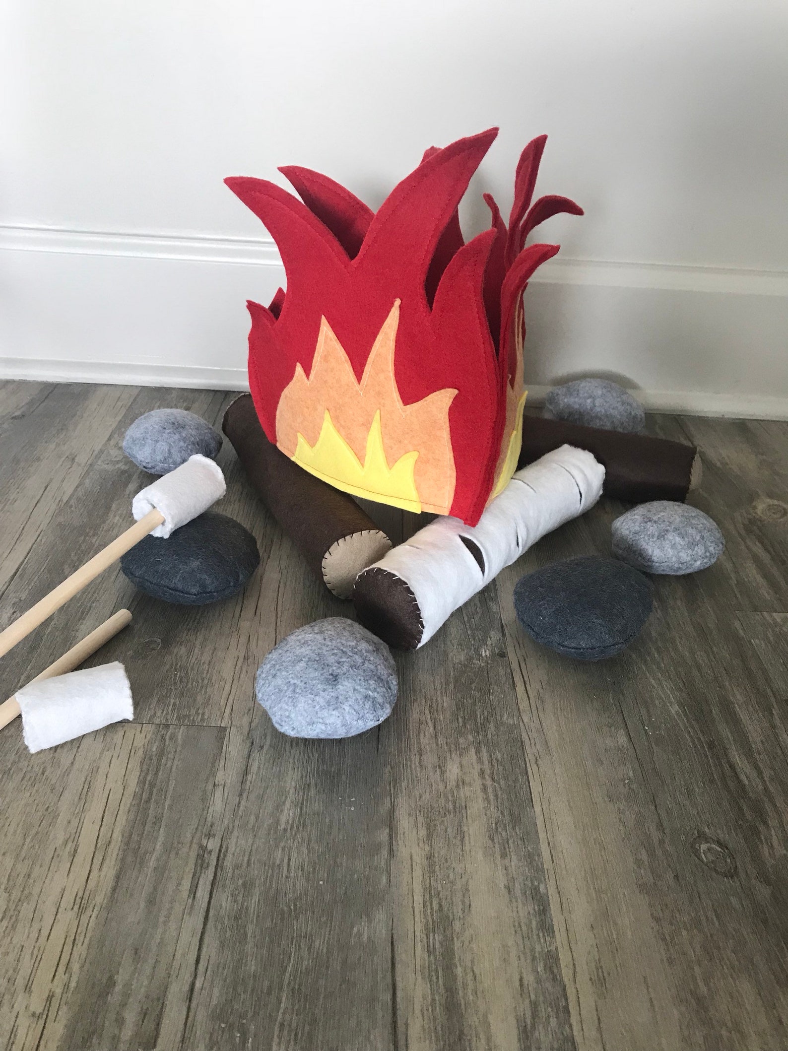 Campfire Pit Felt Fire Pit Toy Kids Play Roasting - Etsy New Zealand