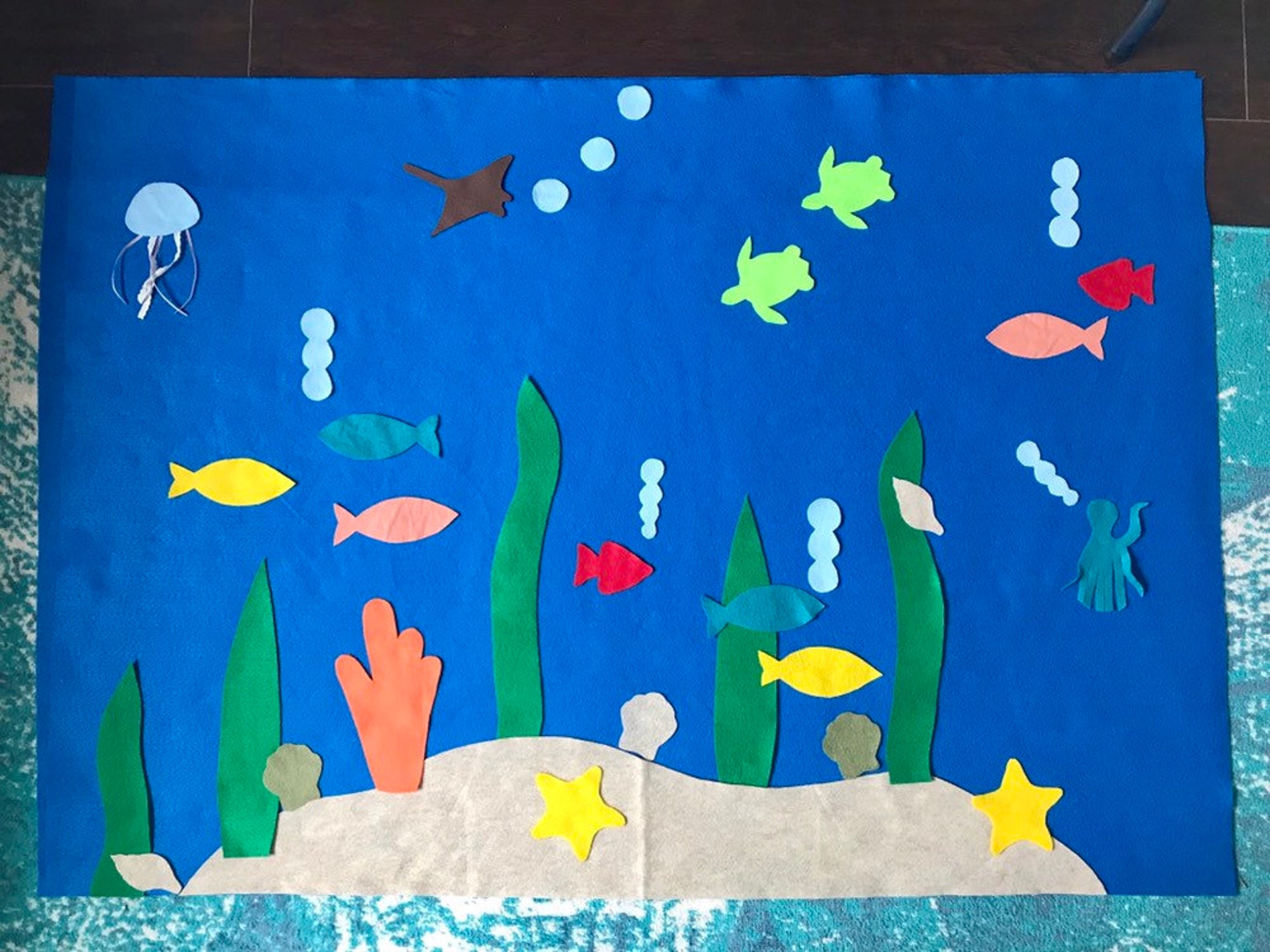 Felt Mat Toy Wall Ocean Kids Play Under the Sea Sensory | Etsy