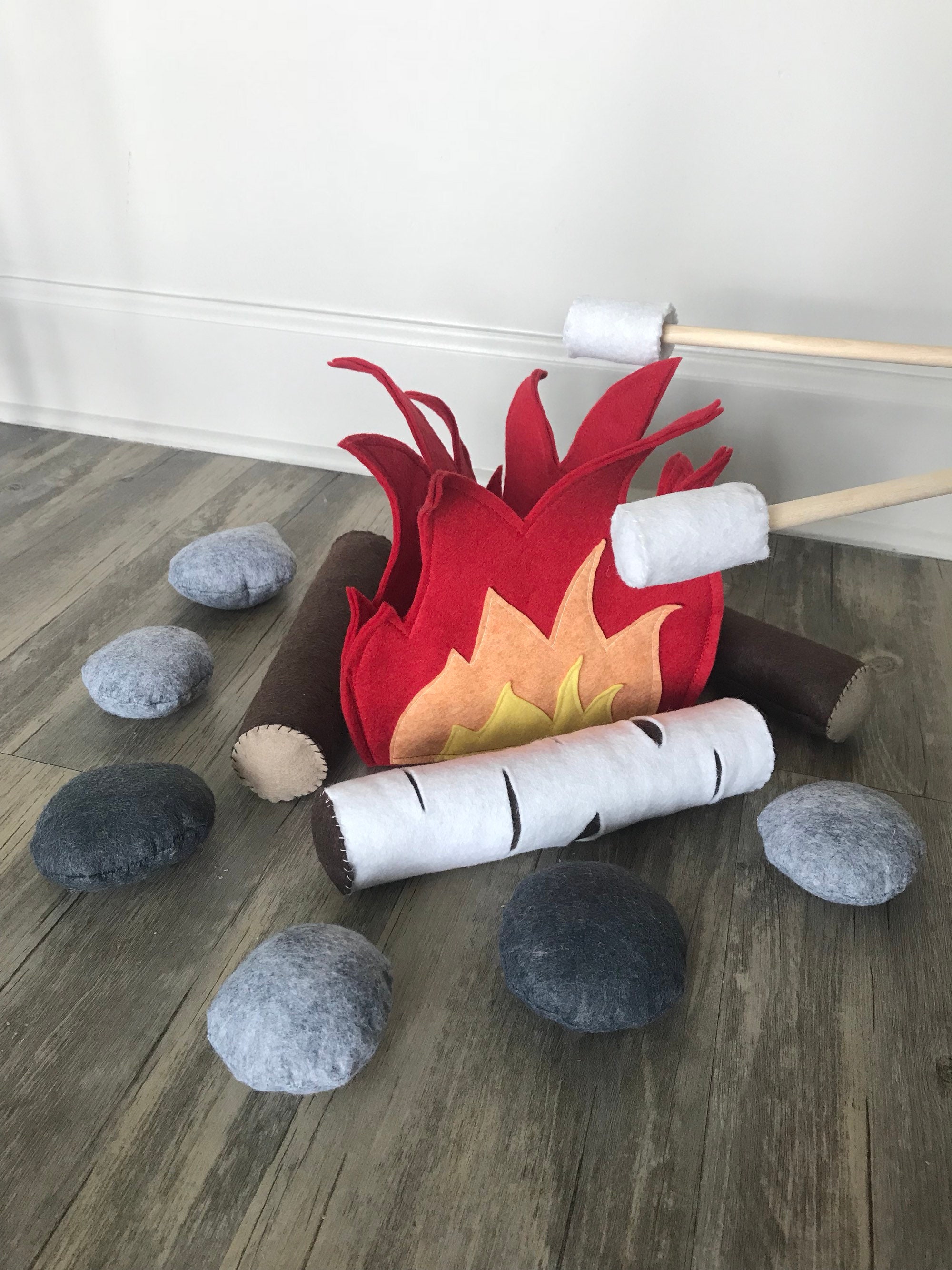 Campfire Pit Felt Fire Pit Toy Kids Play Roasting | Etsy