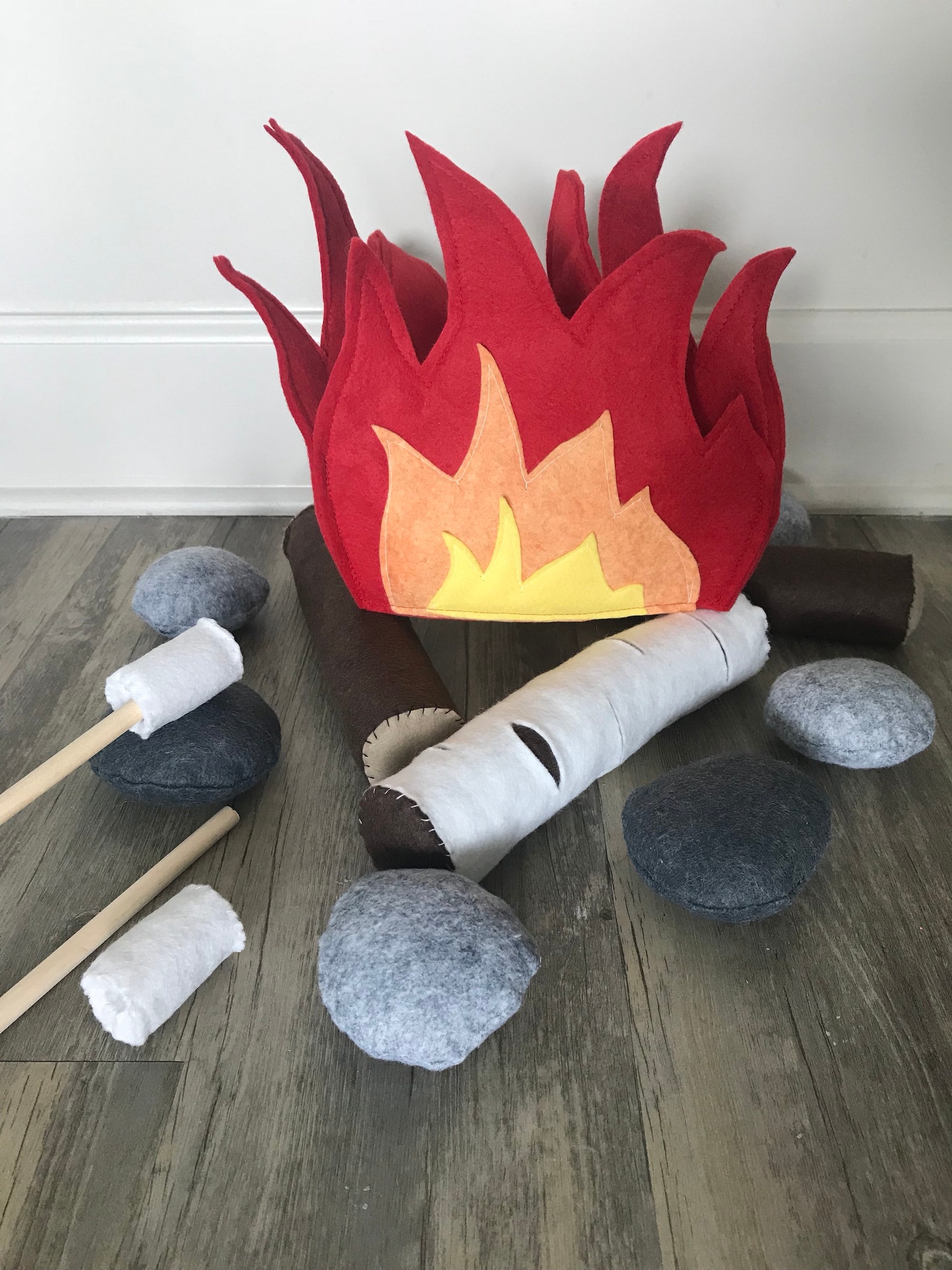 Campfire Pit Felt Fire Pit Toy Kids Play Roasting - Etsy