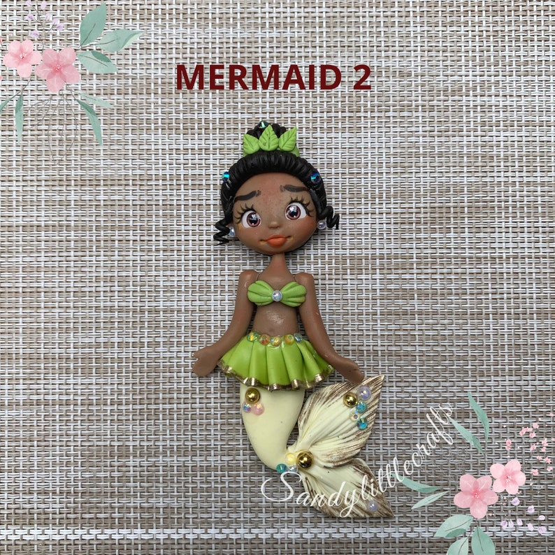 Mermaid Clay, Air Dry Mermaid, Bow Centerpiece, Clay Hair Bow Center ...