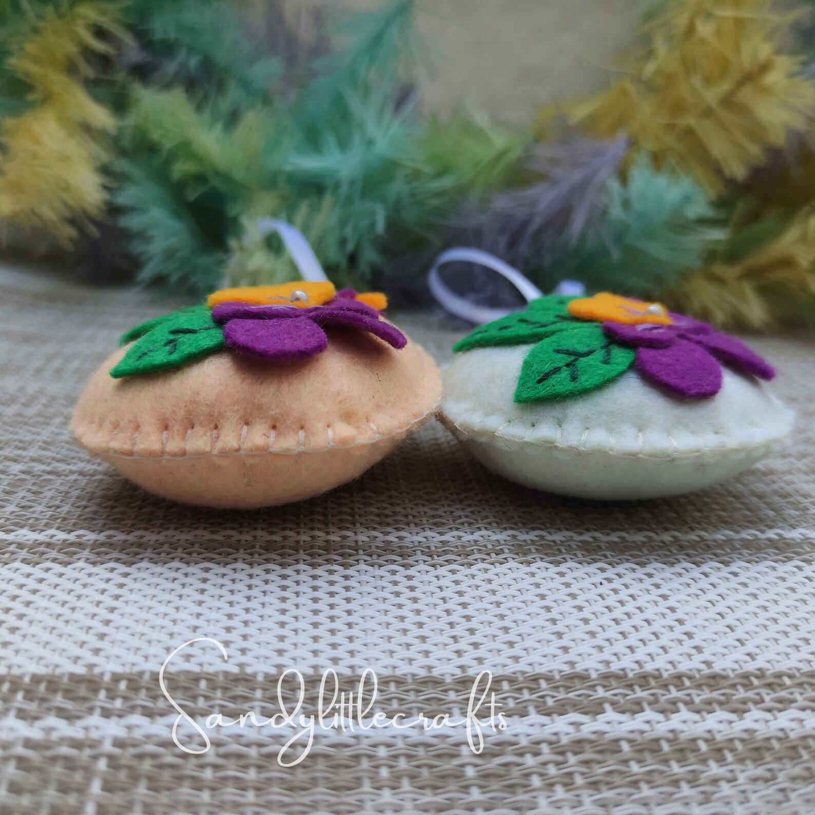 Easter Flower Egg Easter Tree Decor Easter Felt Ornament - Etsy
