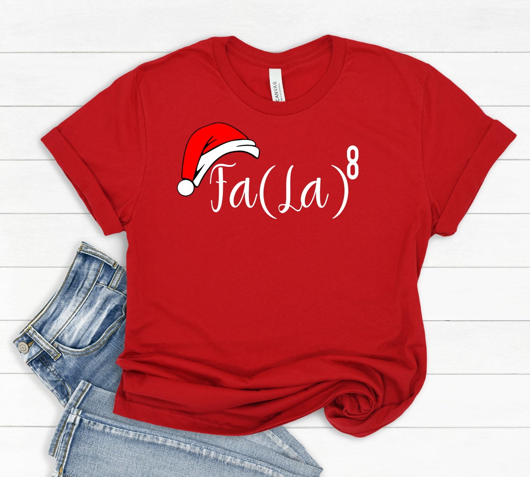 Funny Fa La 8 Christmas Math Teacher Santa Hat Xmas Gifts, Holiday ...