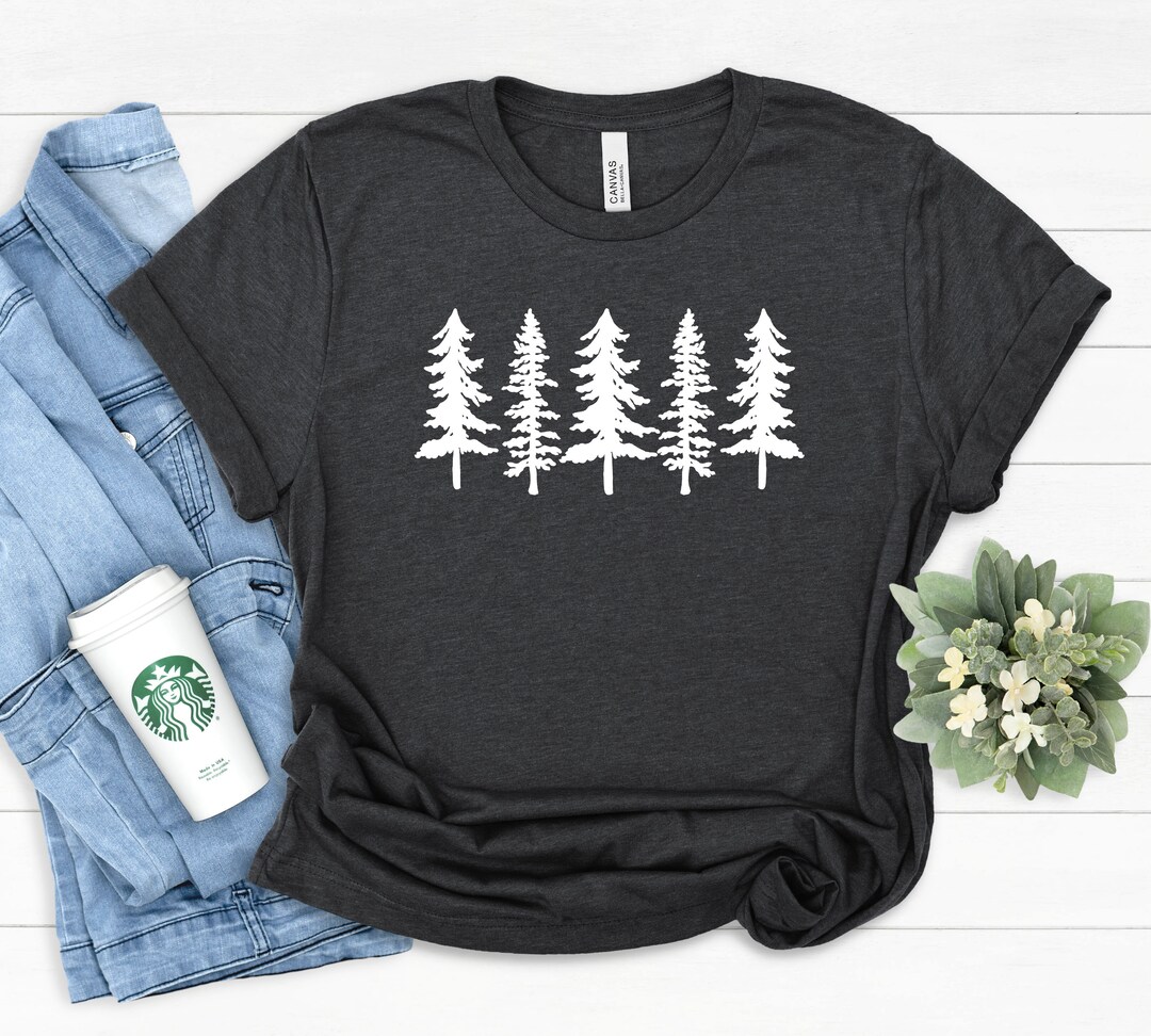 Pine Tree Shirt, Hiking T Shirt, Mountains Shirt, Adventure T Shirt ...