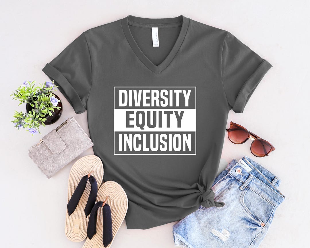 Diversity Equity Inclusion V-neck Shirt, Support for DEI Shirts, Gifts ...