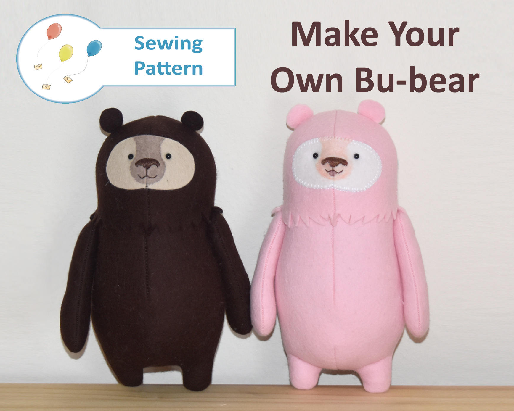 KIT Cute Bu-bear Teddy Bear Starter Sewing Kit Beginner - Etsy