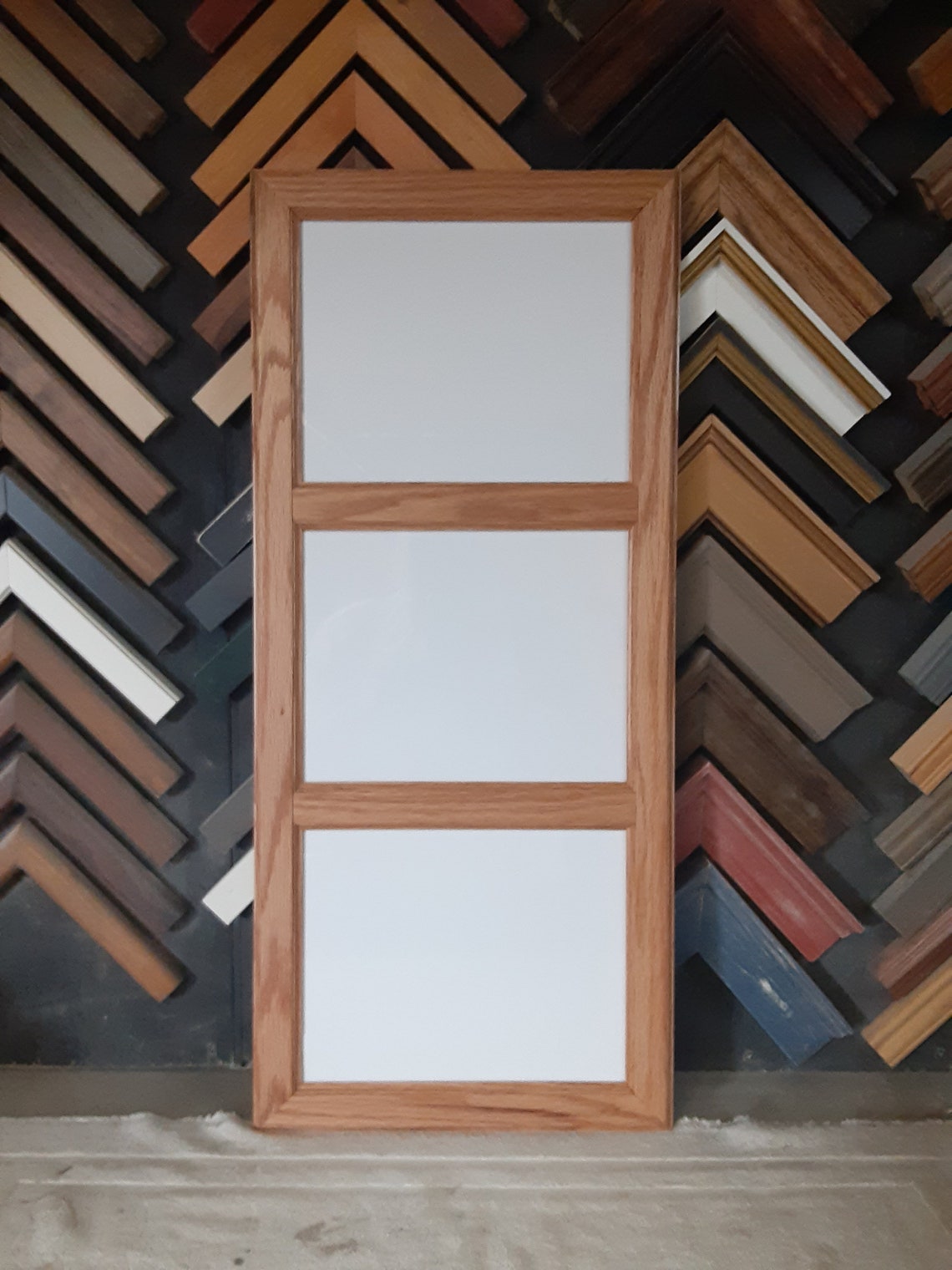 Natural Oak 8 X 10 Triple Window Frame - Etsy