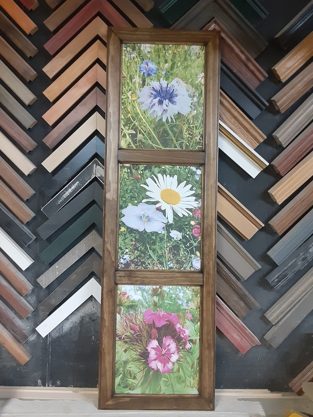 Vertical 8 X 10 Triple Window Picture Frame - Etsy