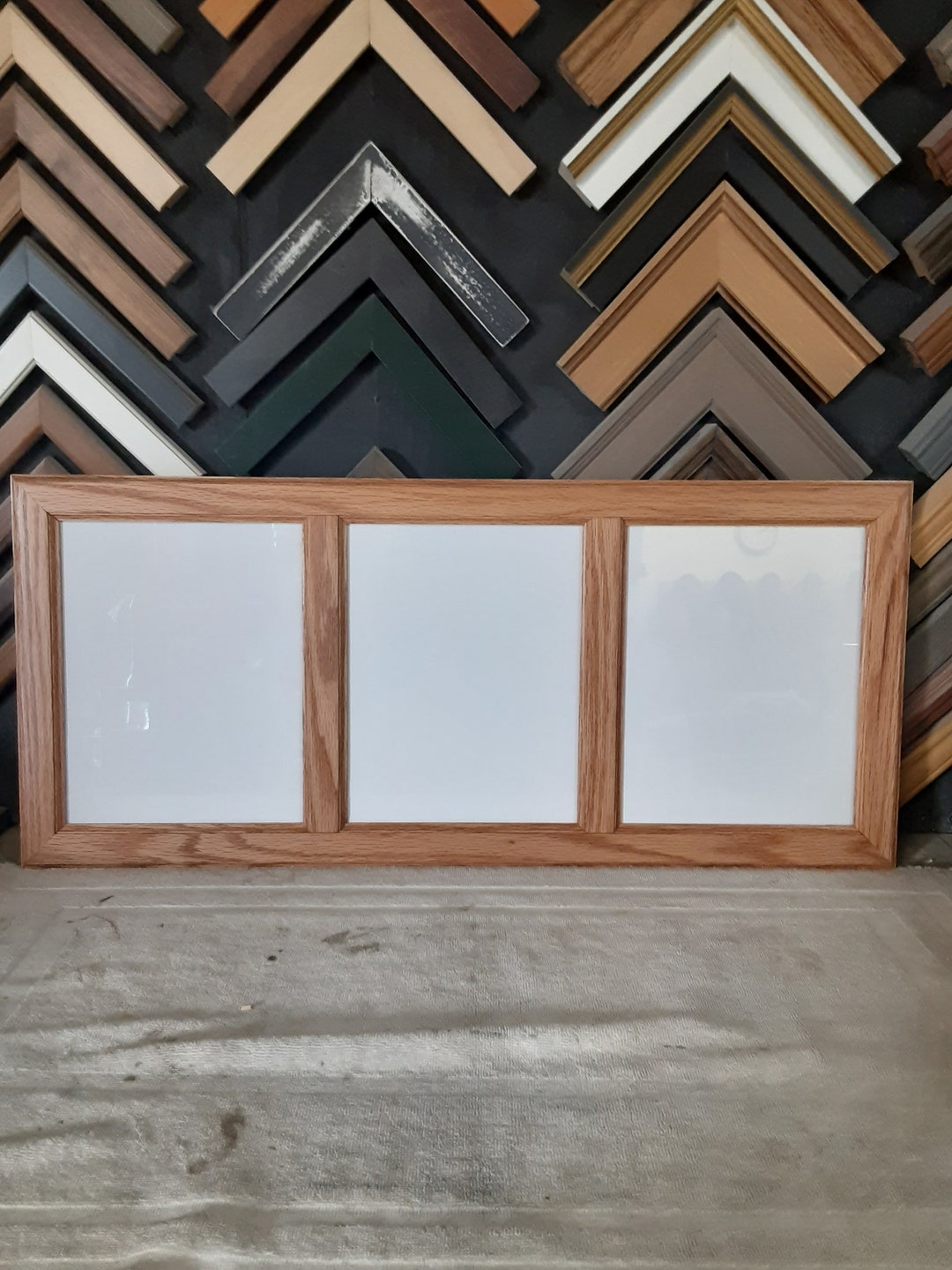 Natural Oak 8 X 10 Triple Window Frame - Etsy