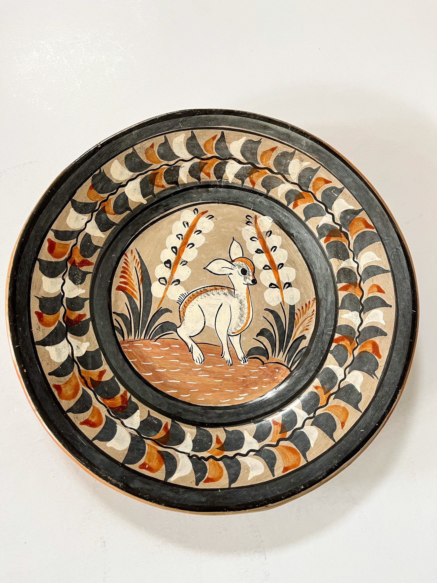 Handpainted Earthenware Deer/ Critter Plates- Set of 4 — Seasoned ...