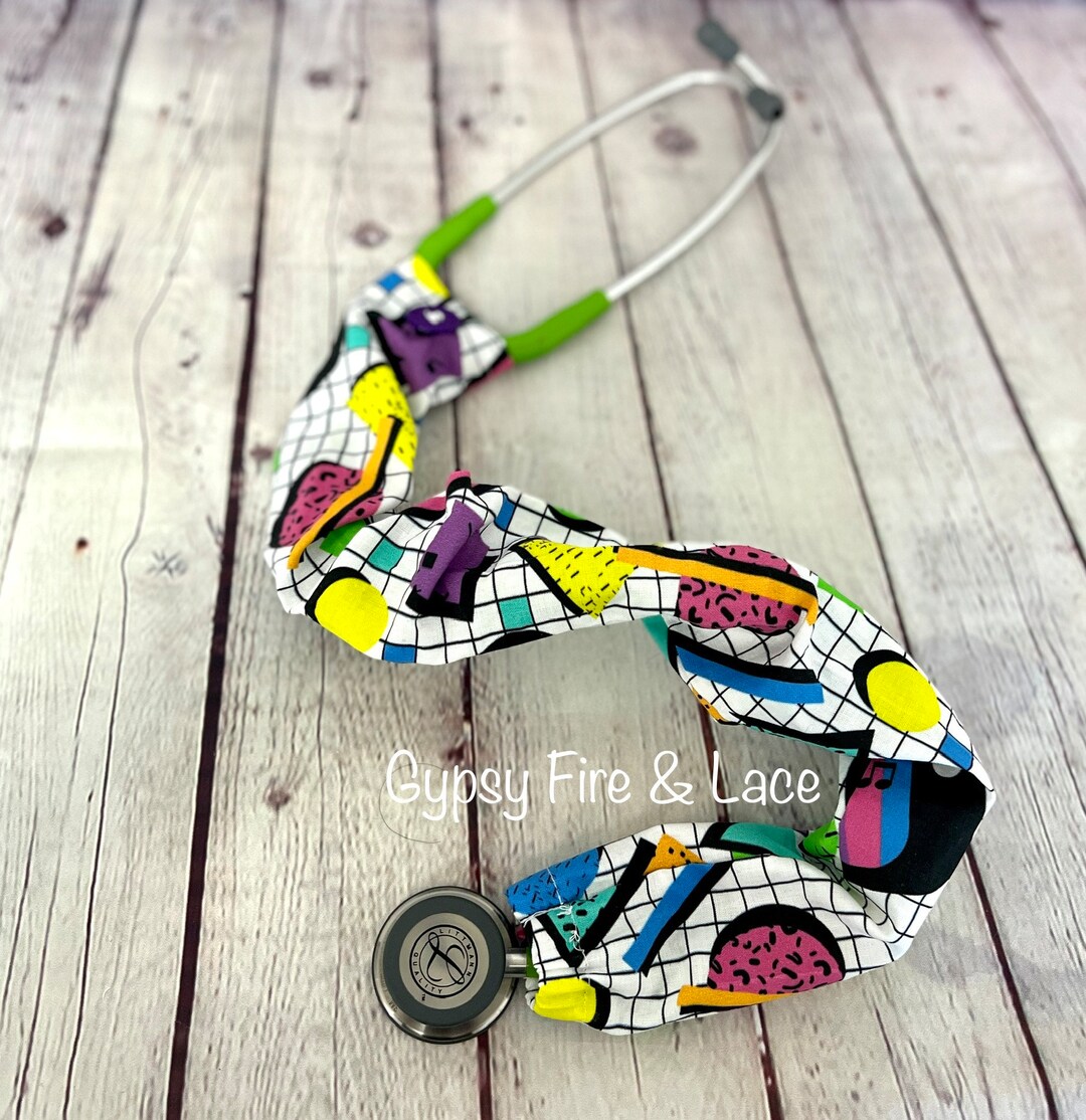 80’s Themed Funky Stethoscope Scrunchies Stethoscope Cover | FREE ...