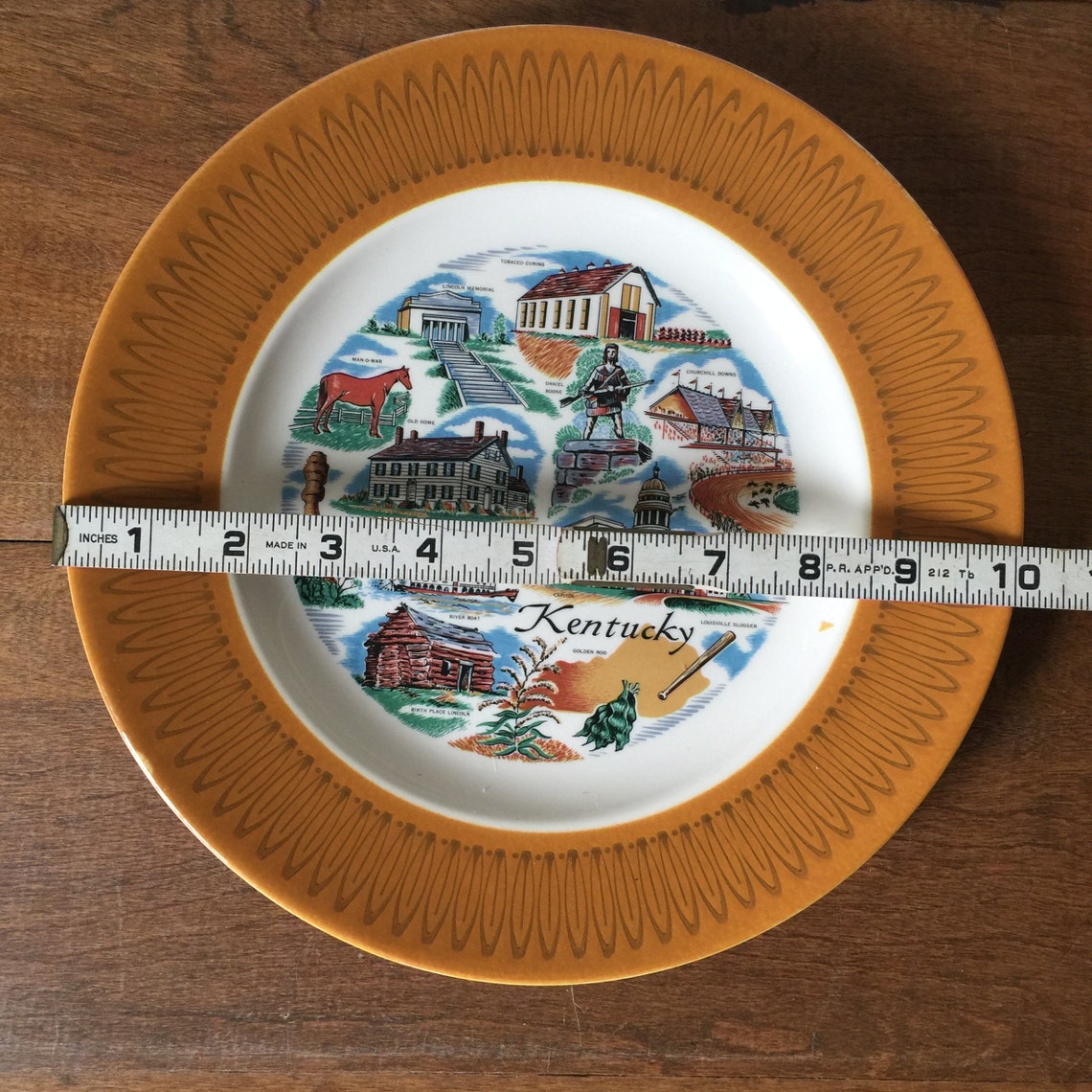 KENTUCKY Vintage Kentucky Souvenir Plate State Plate - Etsy