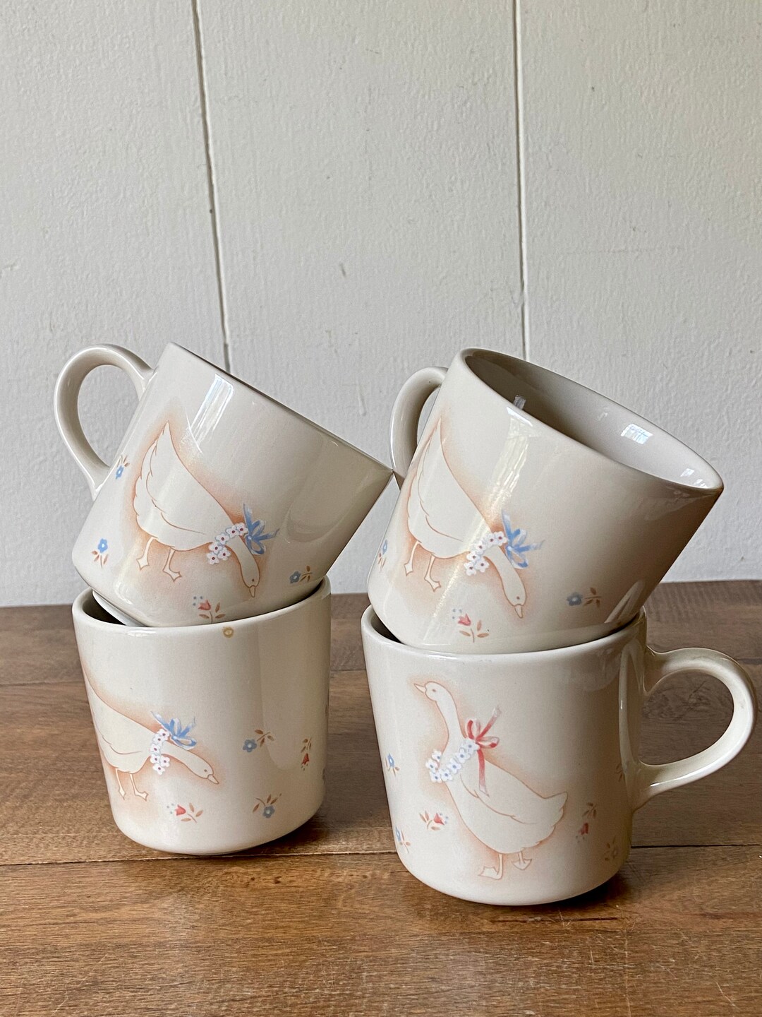 1988/corelle by Corning/“country Promenade”/geese /set of 4 Cups - Etsy