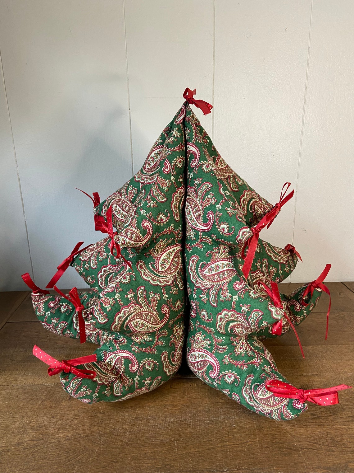 1960-1970s/ Vintage Stuffed Handmade Tree/ 3D Plush Tabletop/ | Etsy