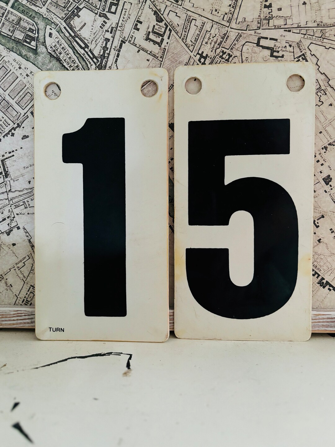 15/ Fifteen/ Black Numbers/vintage Number Cards/tennis Score Cards/ Set ...