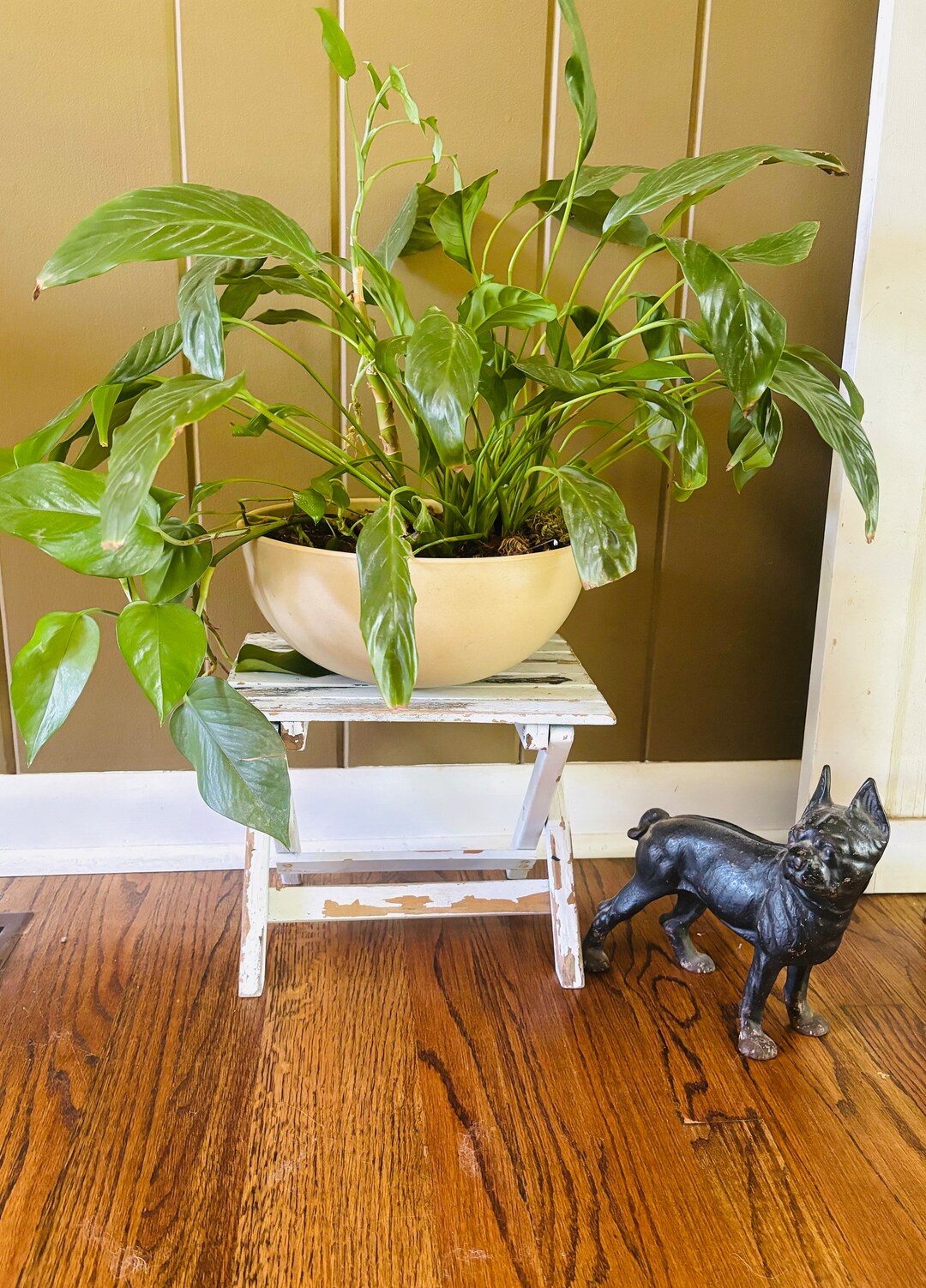 Vintage Small Wooden Table/ Plant Stand/shabby Chic/garden Table/accent ...