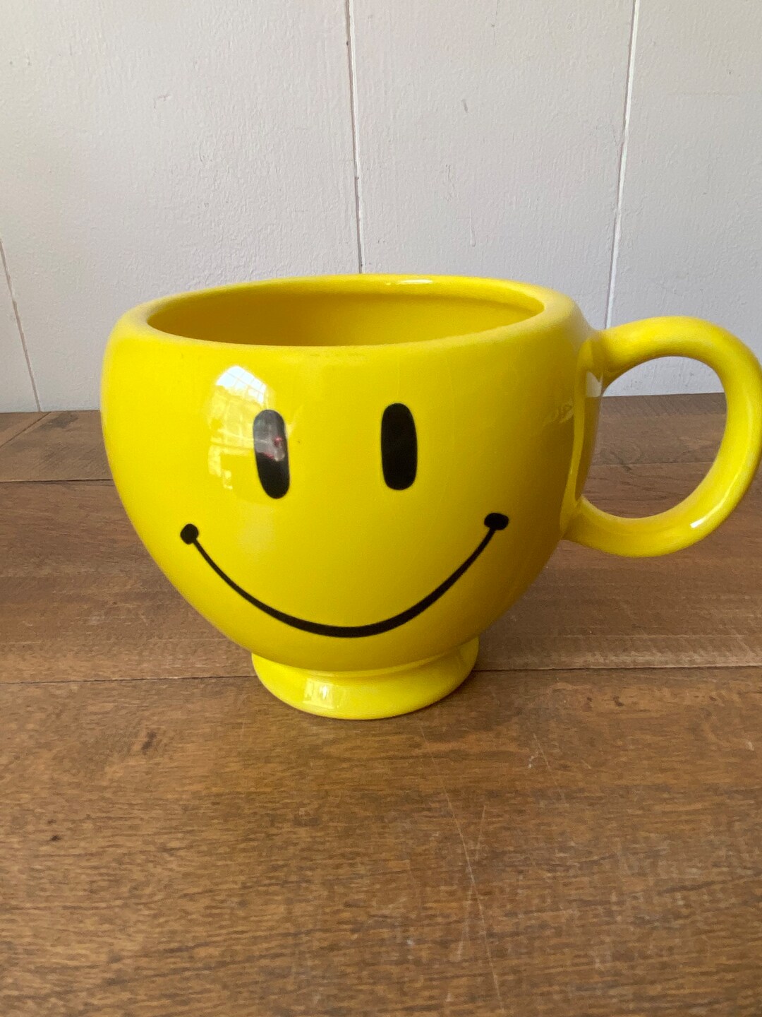 Vintage Yellow Smiley Face Mug/ Vintage Teleflora Mug/happy Face Mug - Etsy
