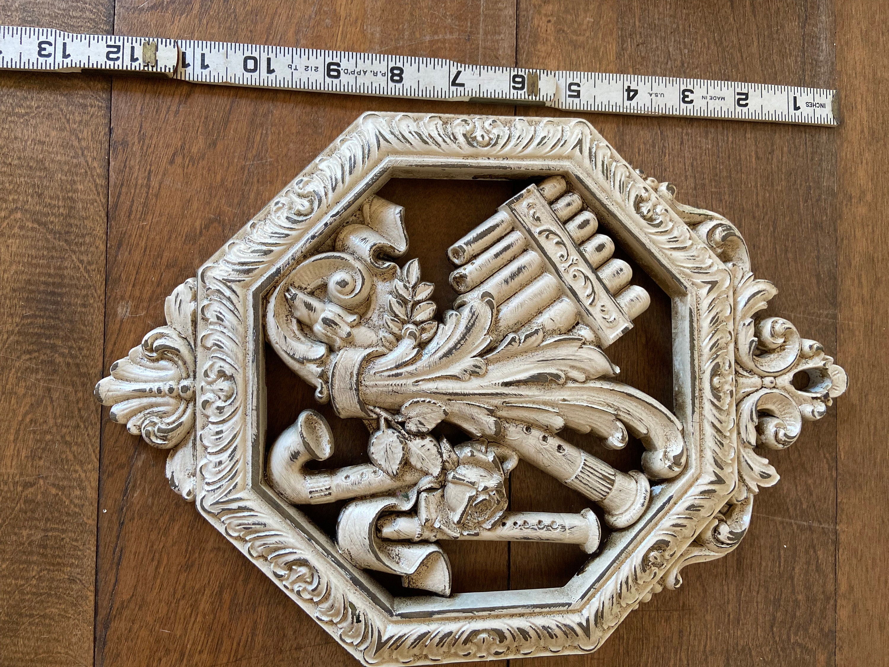 Homco Vintage Musical Instrument Plaques/ 1976/white - Etsy