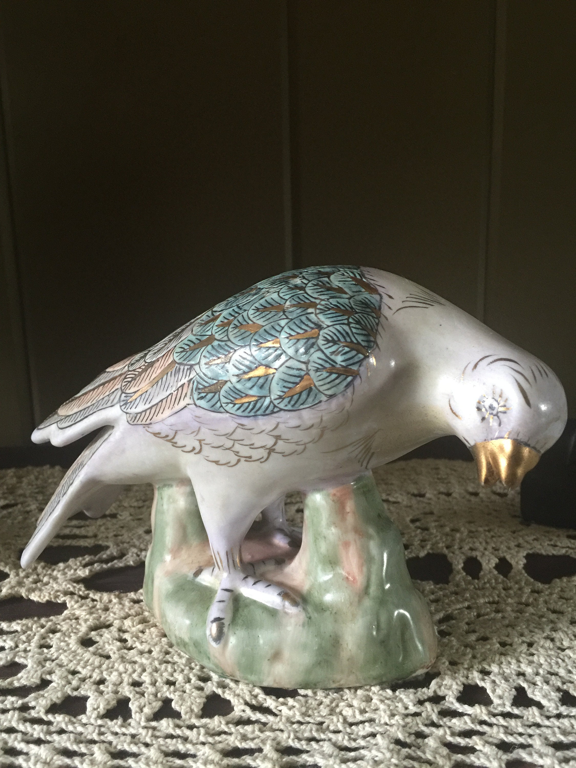 Dove Figurine Vintage Bird Figures Hand Painted Figurine | Etsy