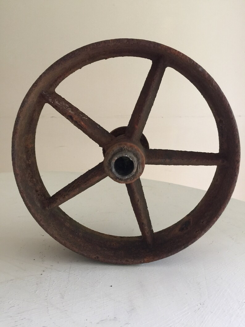Vintage Cart Wheel Industrial Metal Wheel Vintage Factory | Etsy