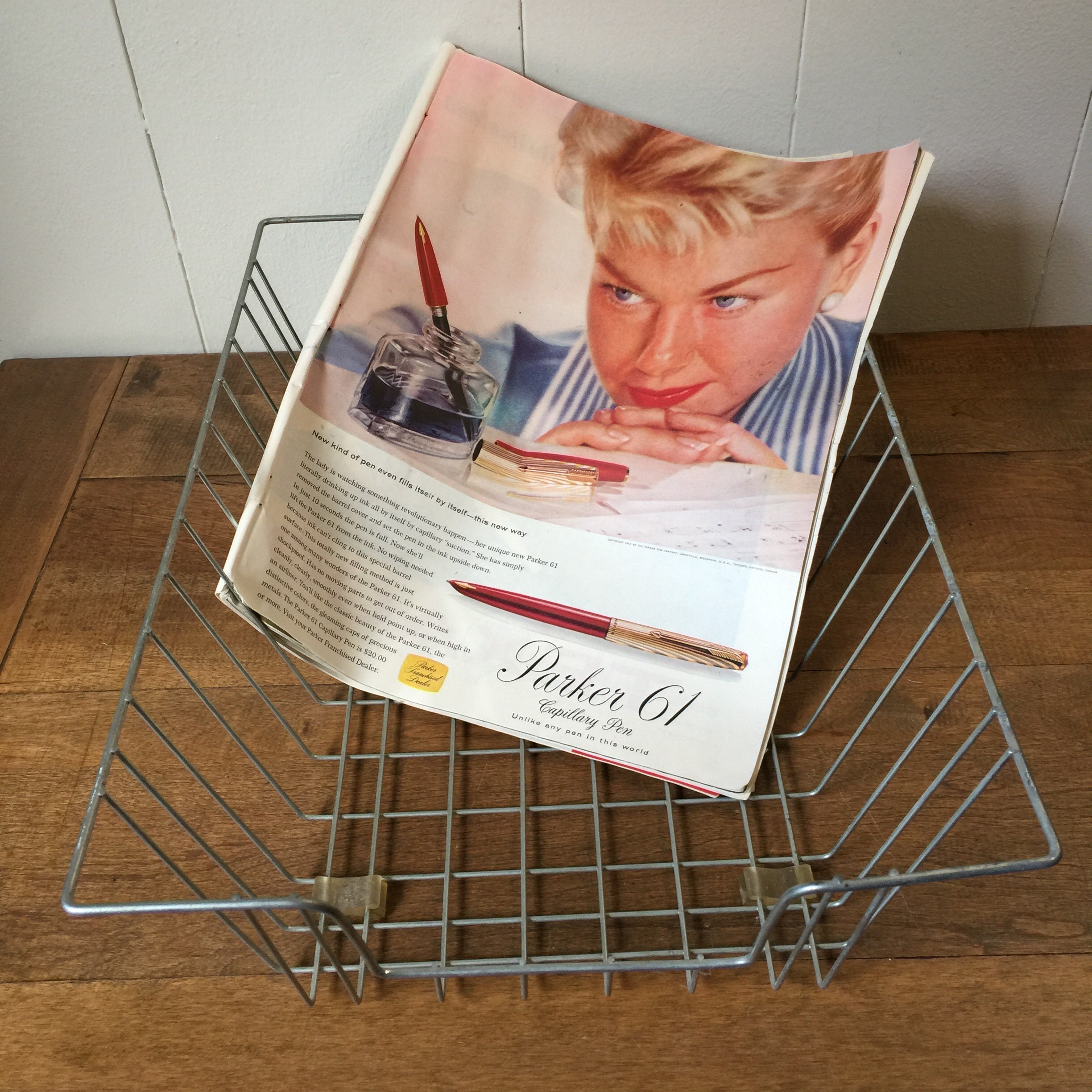 Wire Basket/ Metal Office Basket/paper Desktop Organizer/ - Etsy