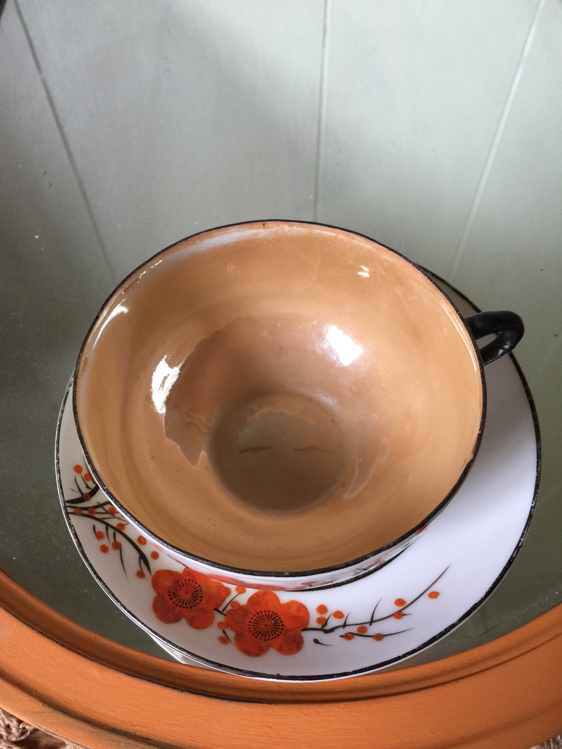 RARE/ 1940-1950s /japanese Lusterware Cup and Saucer/ Handpainted ...
