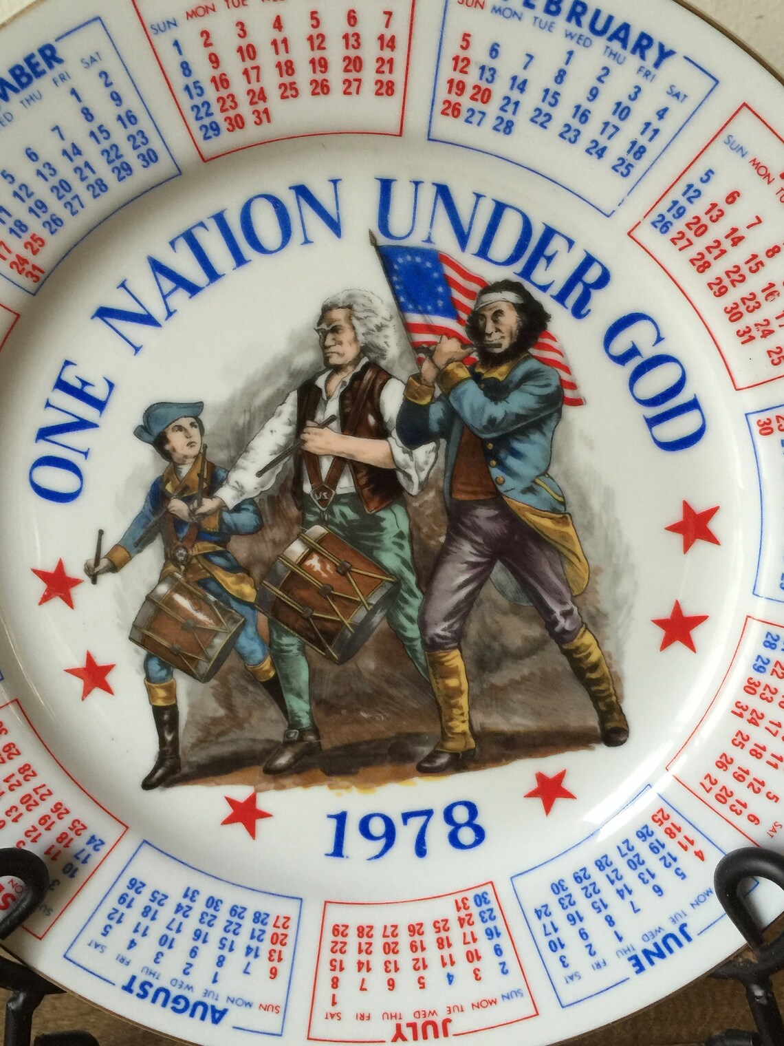 1978/ Calendar Plate/ Collectible /patriotic /americana - Etsy