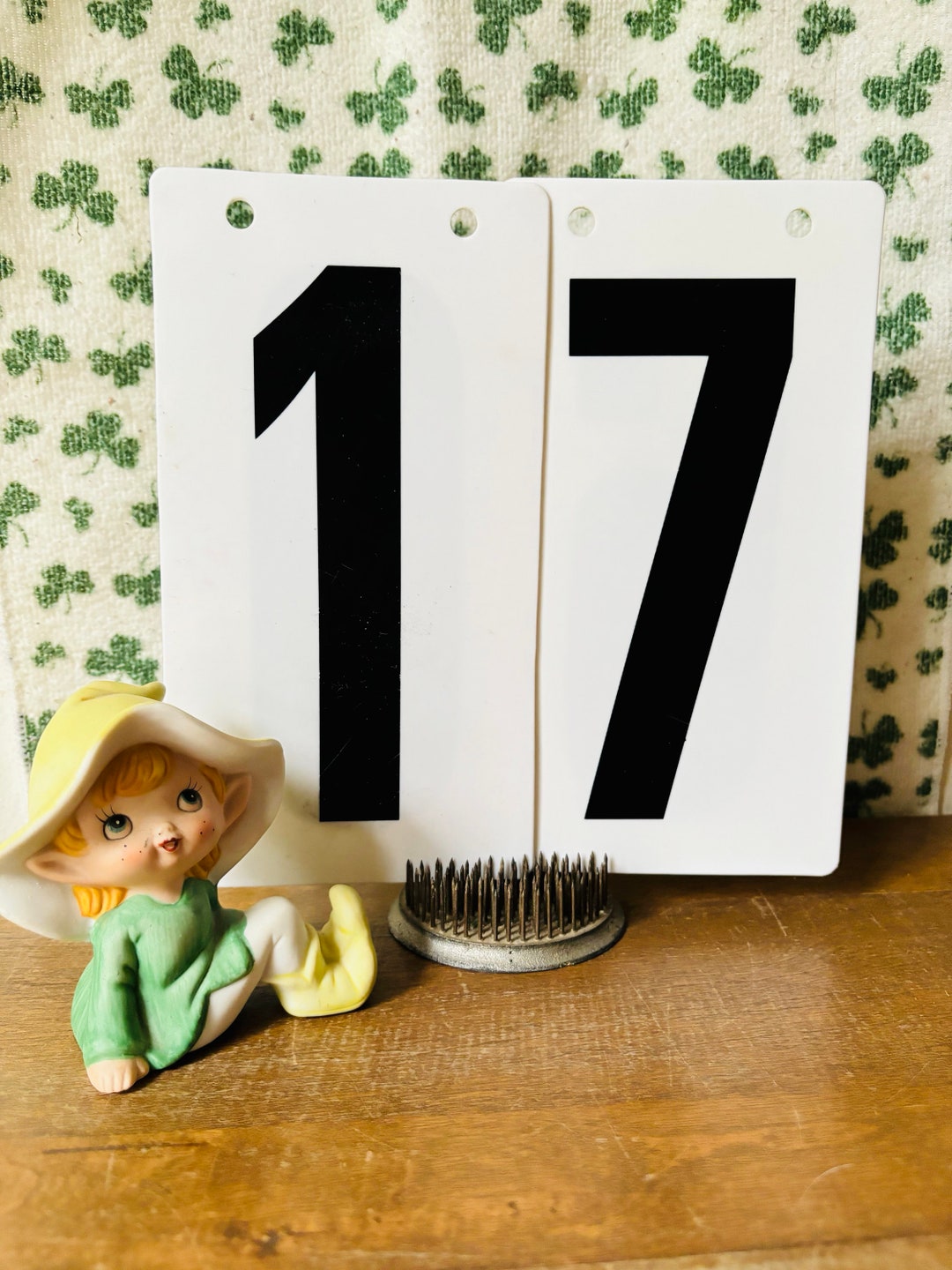 17/seventeen /black Numbers/vintage Number Cards/st. Patricks Day Decor ...