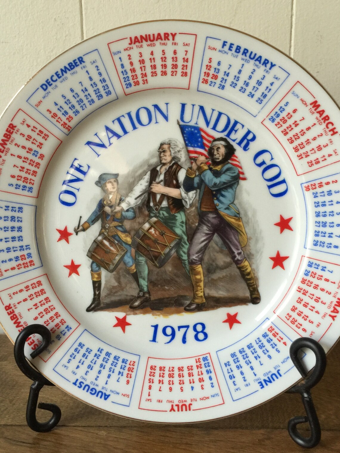 1978/ Calendar Plate/ Collectible /patriotic /americana - Etsy
