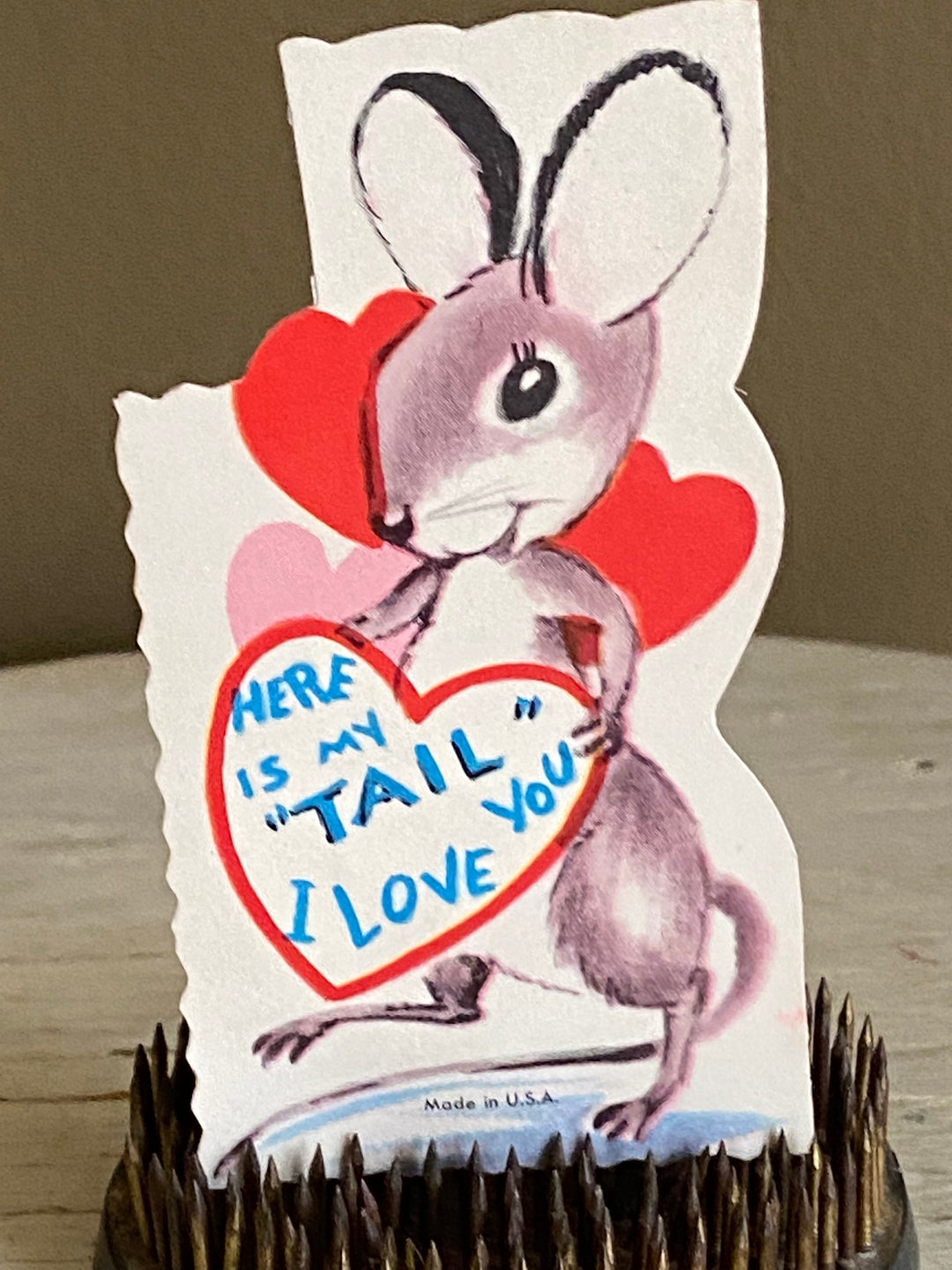 1960s/ Mouse Valentine Card/ Smaller Card /Vintage Childs Valentine ...
